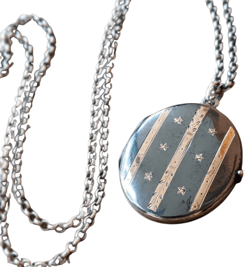 Vintage Victorian Niello Star Locket | Shop THRILLING