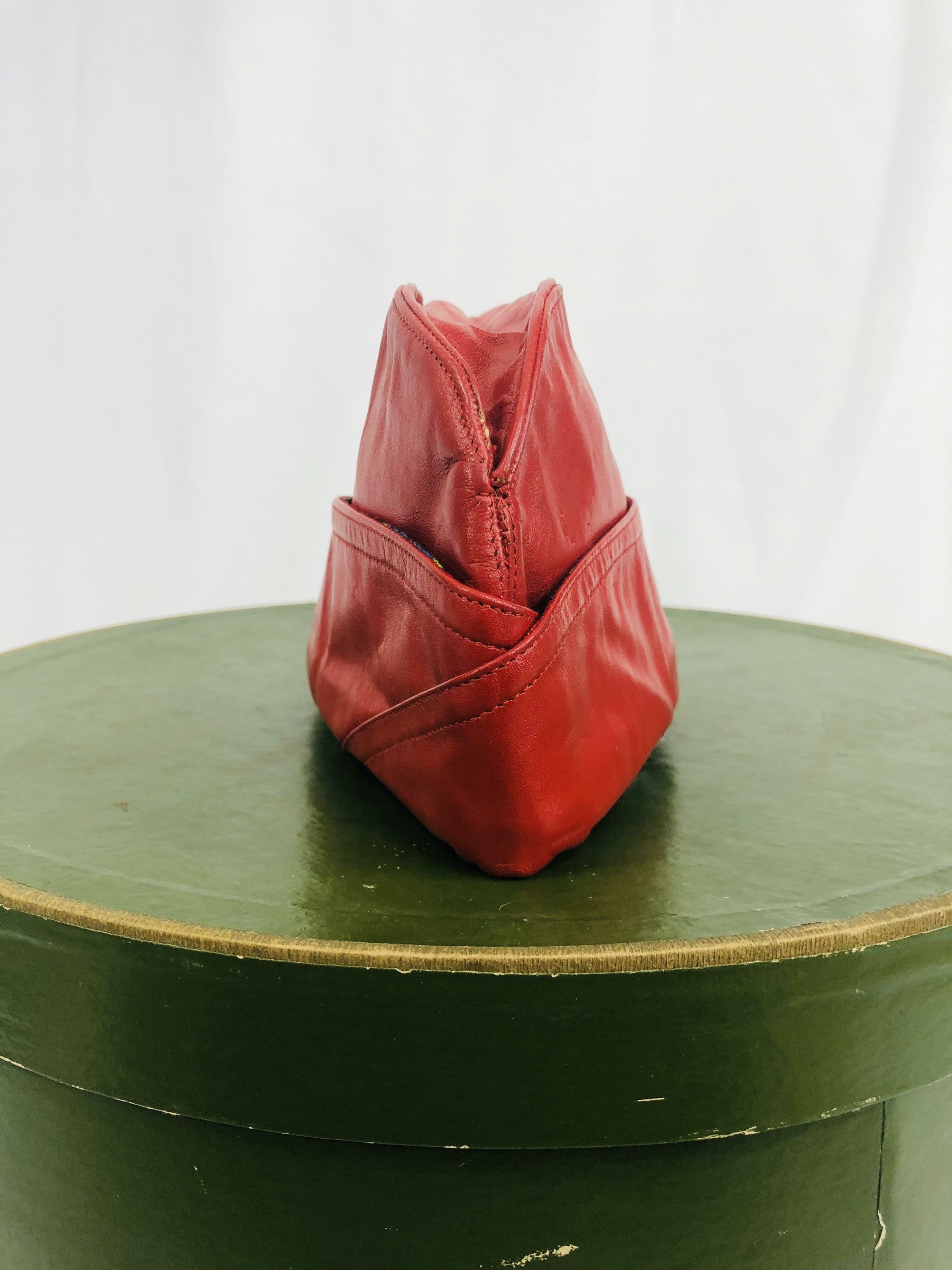 Vintage 70’s Red Leather Hat | Shop THRILLING