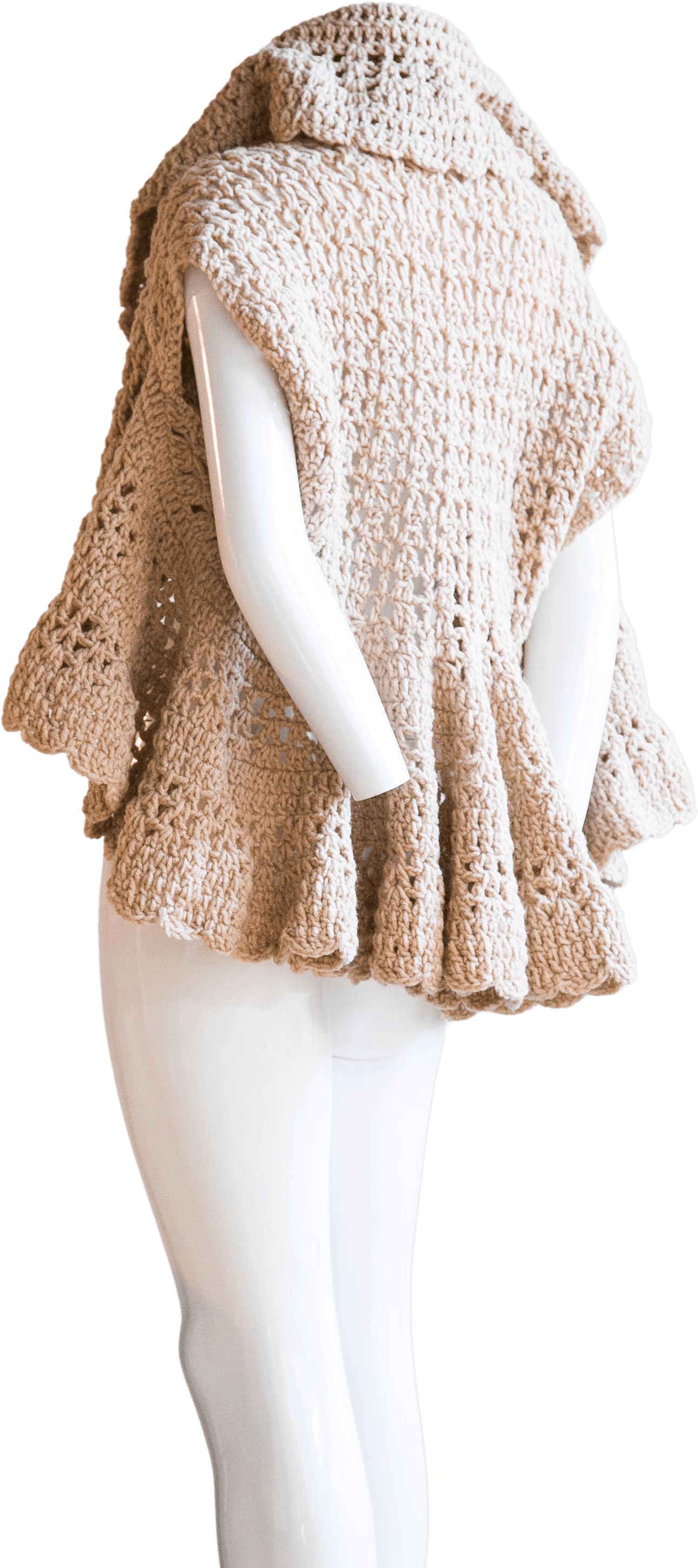 Vintage Crochet Waterfall Trim Knit Cardigan | Shop THRILLING