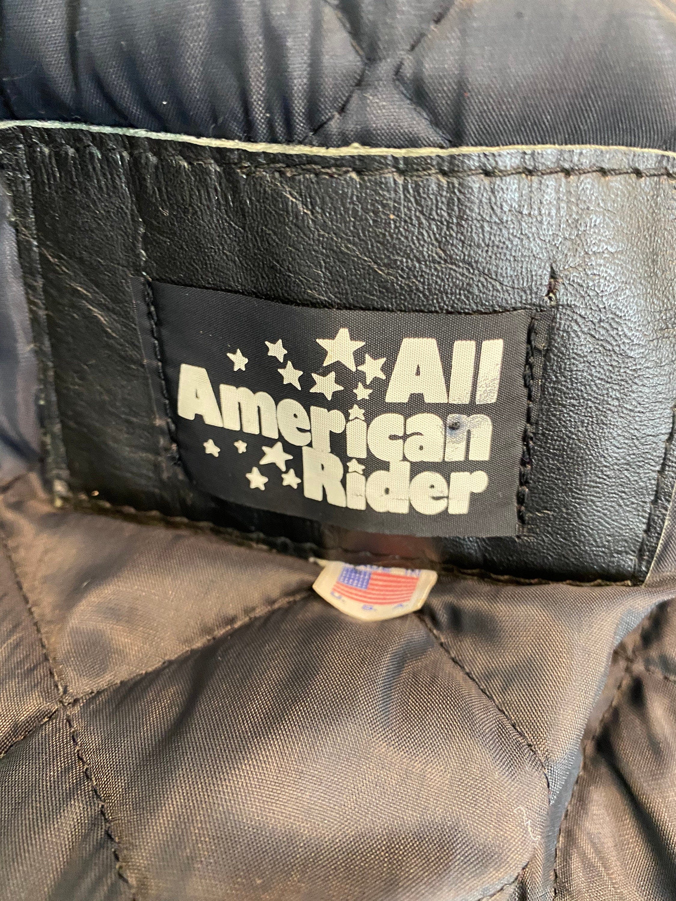 Vintage 80’s Black Leather Fringe Motorcycle Jacket by All American ...