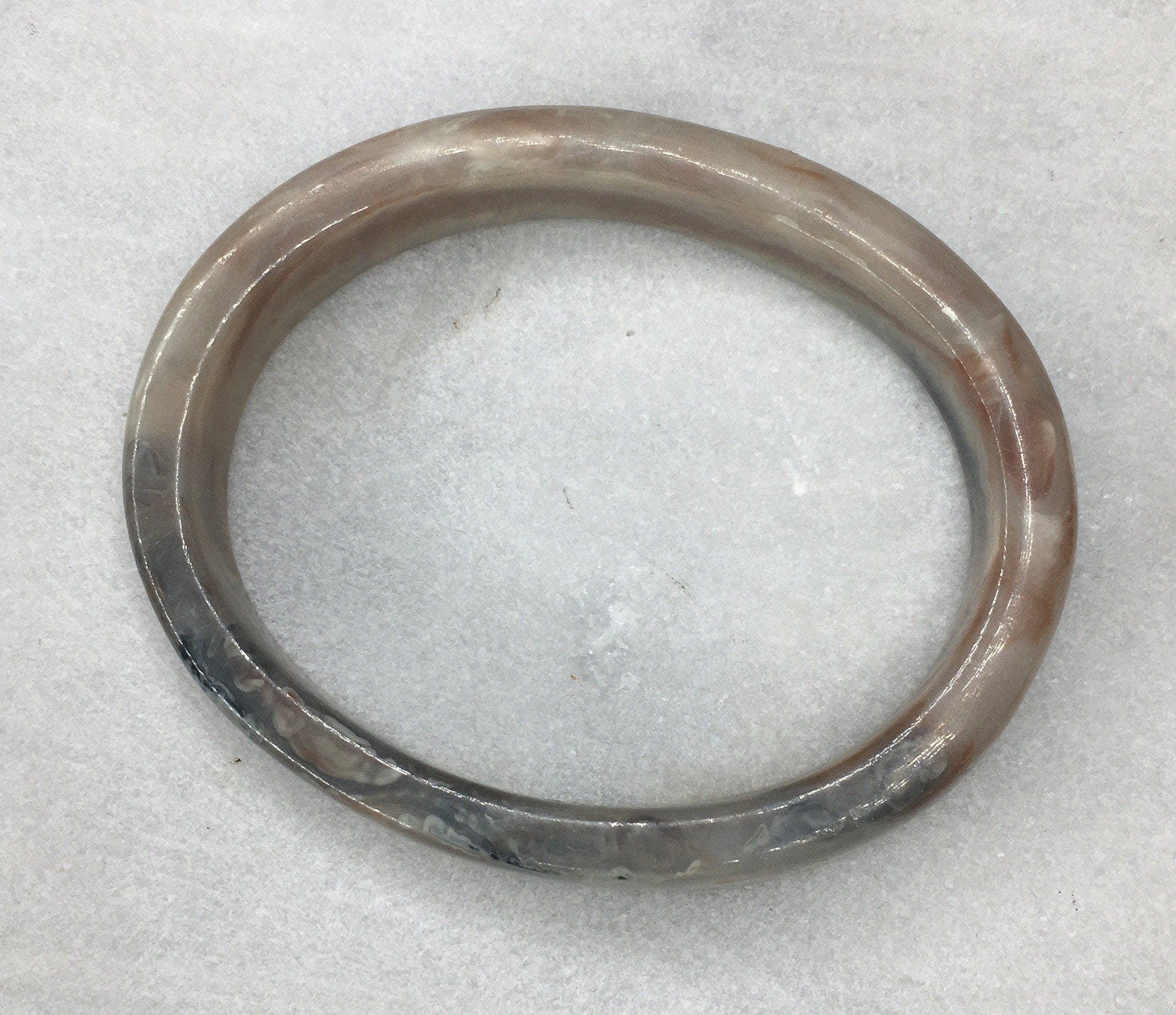 Vintage 80's Brown and Beige Marble Bangle | Shop THRILLING