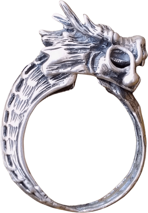 Vintage 90’s Silver Dragon Wrap Around Ring | Shop THRILLING