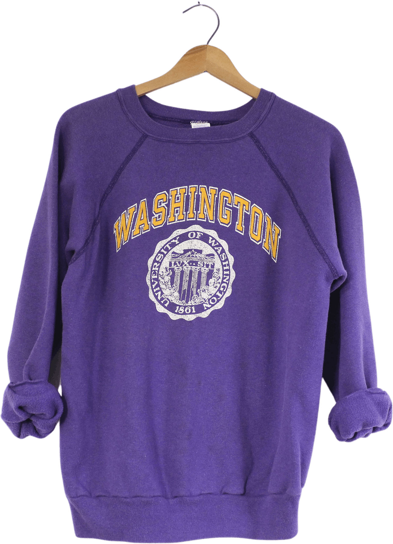 Vintage 80’s Purple University of Washington Huskies Cotton Sweatshirt ...