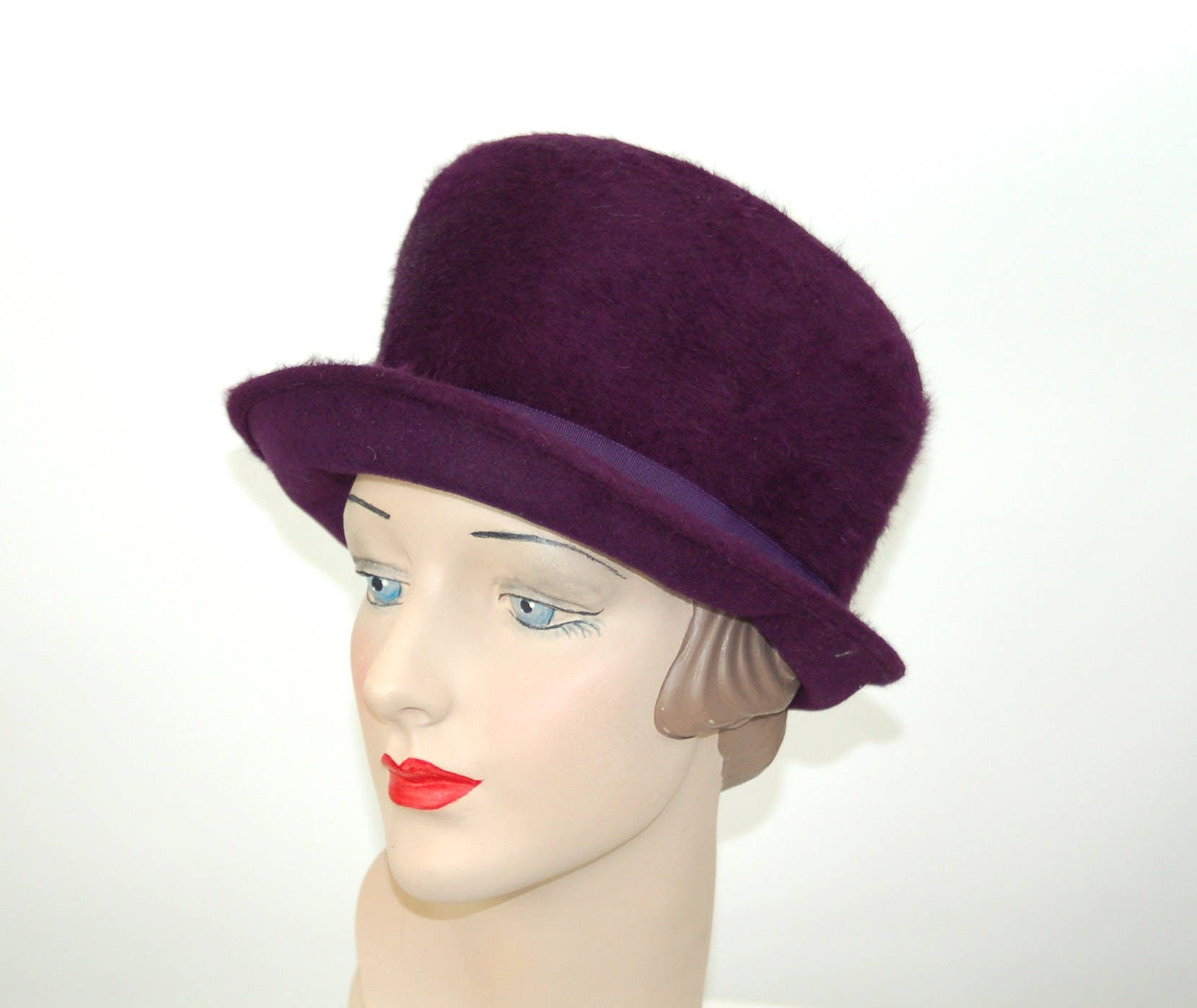 Vintage 60's Grape Purple Fur Felt Hat by Kurtz | Shop THRILLING