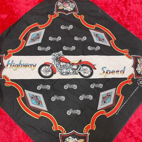 Vintage Black and Red Motorcycle Bandana by Harley Davidson | Shop ...