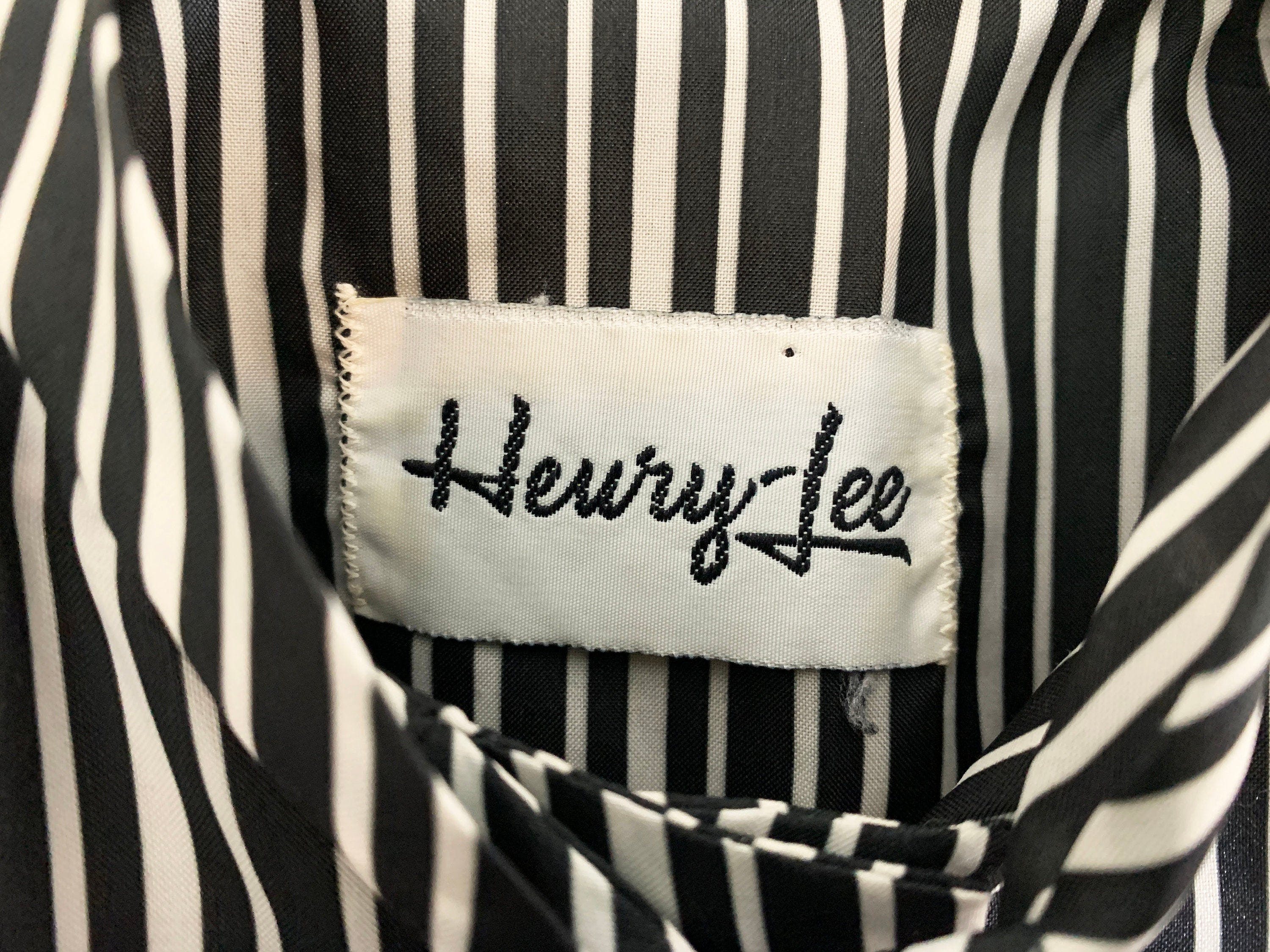 Vintage 70’s Black and White Striped Pussybow Long Sleeve Shift Dress ...