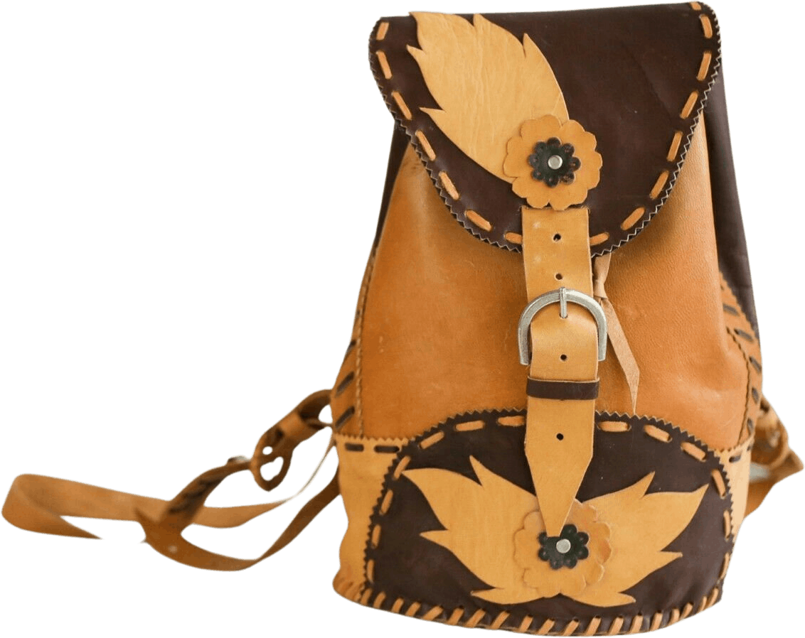 Vintage Small Leather Boho Backpack | Shop THRILLING