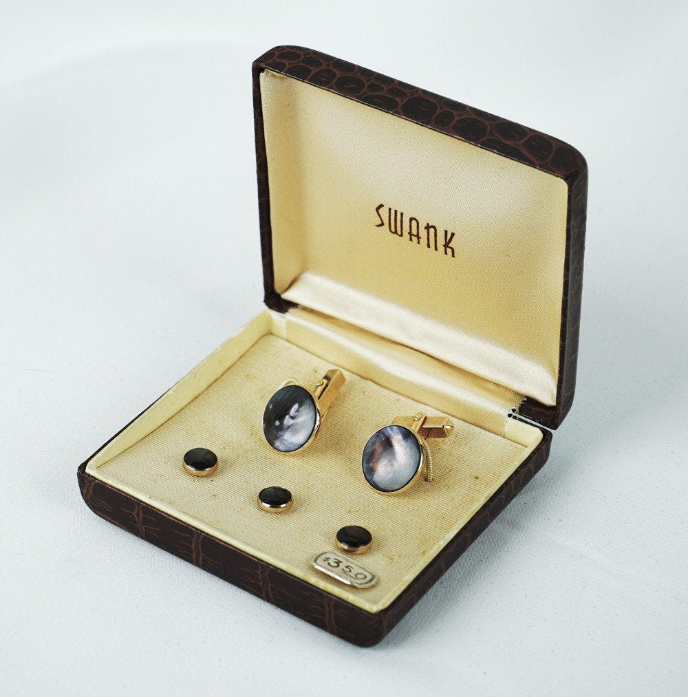 Vintage Vtg Cuff Link and Button Boxed Set by Swank by Swank | Shop ...