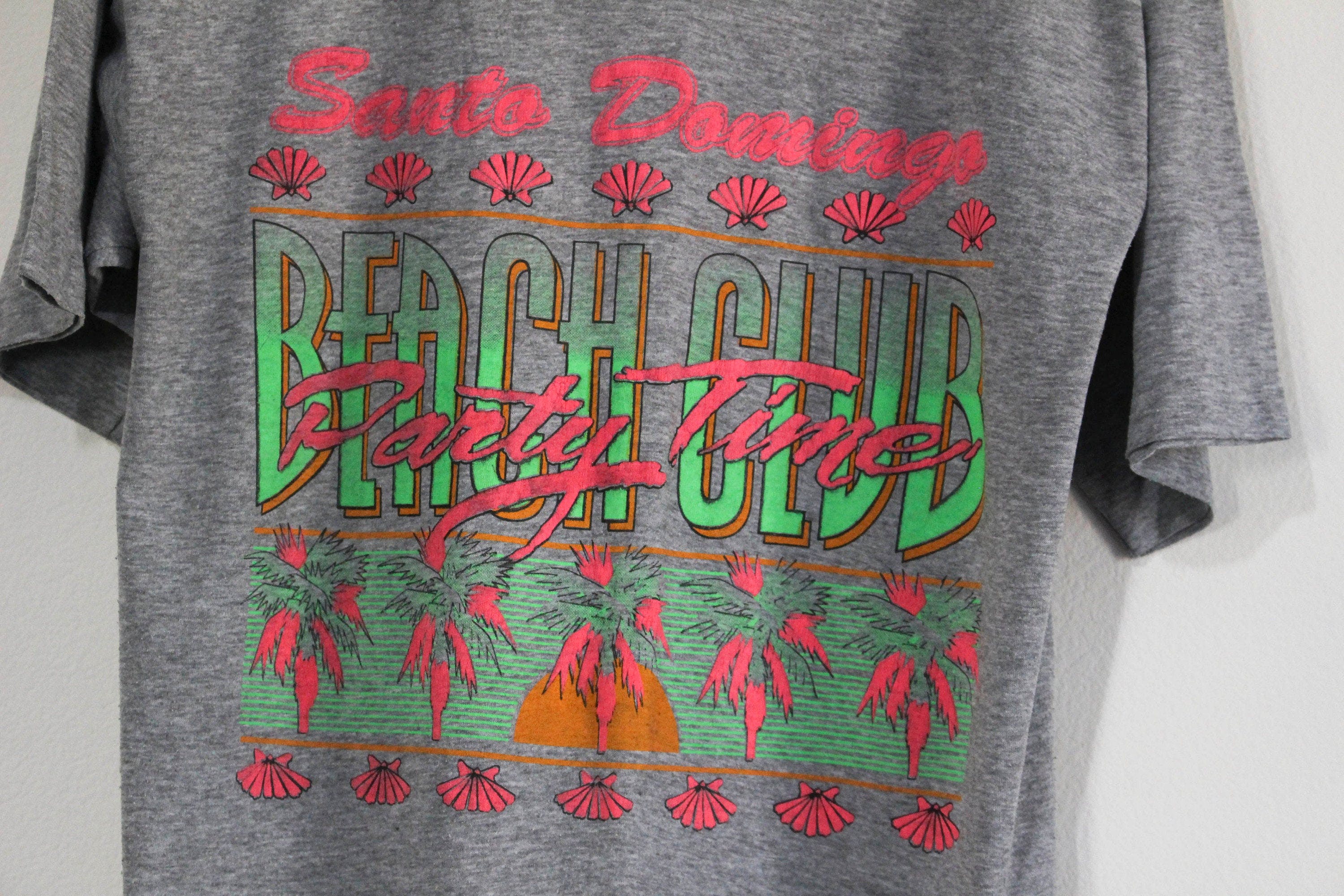 Vintage Gray Santo Domingo Dominican Republic Beach Club Party Time T ...