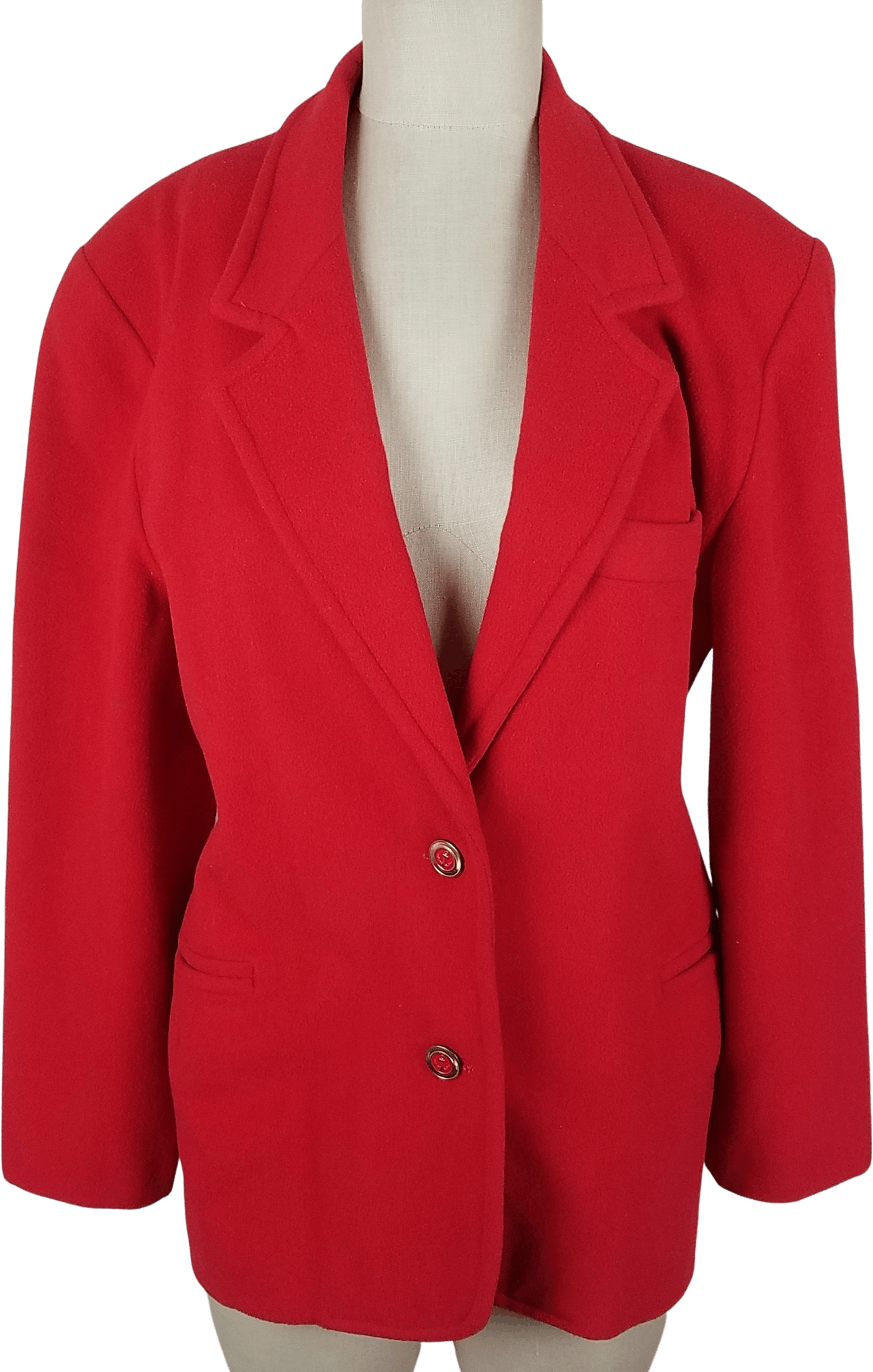 Vintage Red Handmade Wool Blazer by Vogue | Shop THRILLING