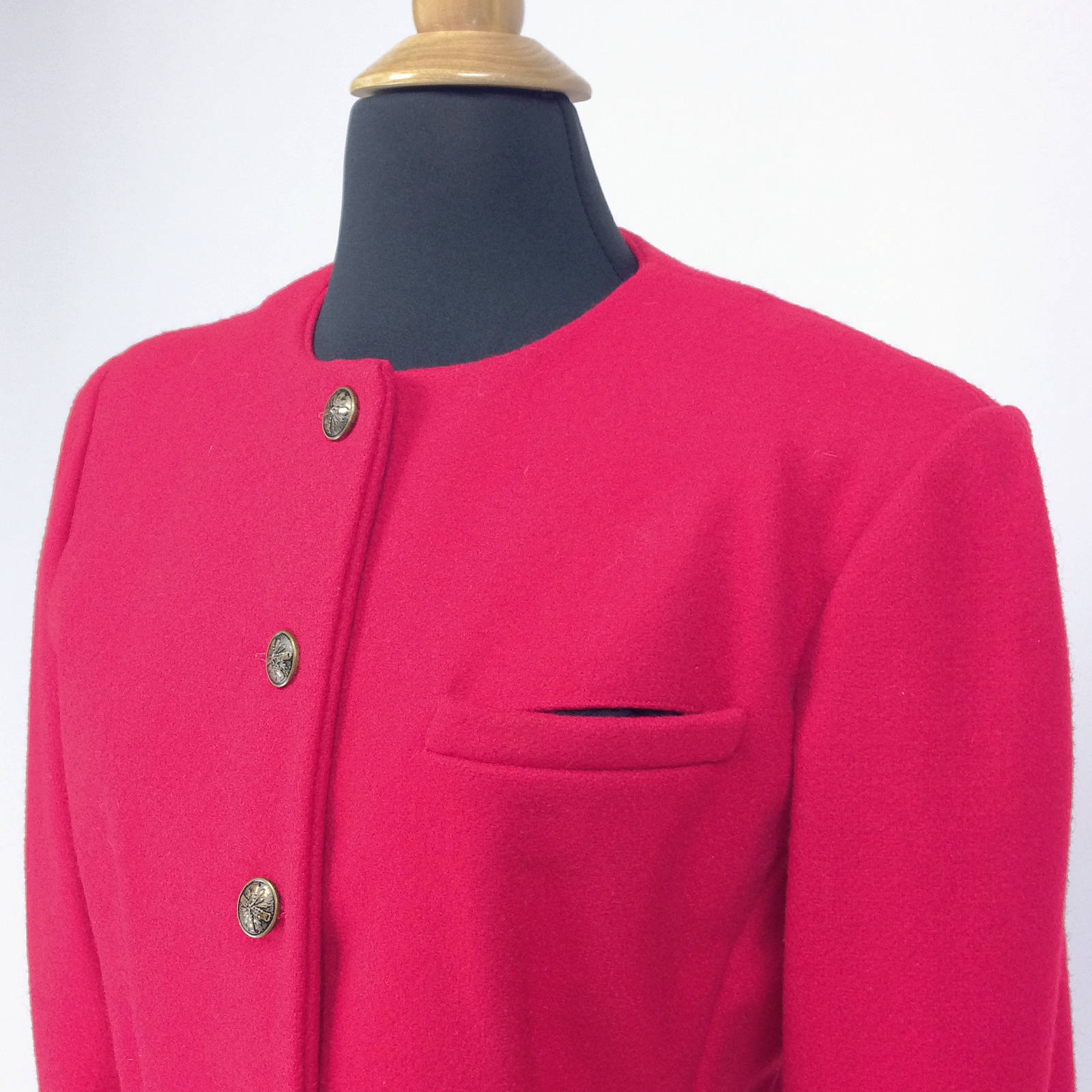 Vintage 80’s Red Wool Brass Buttons Jacket | Shop THRILLING