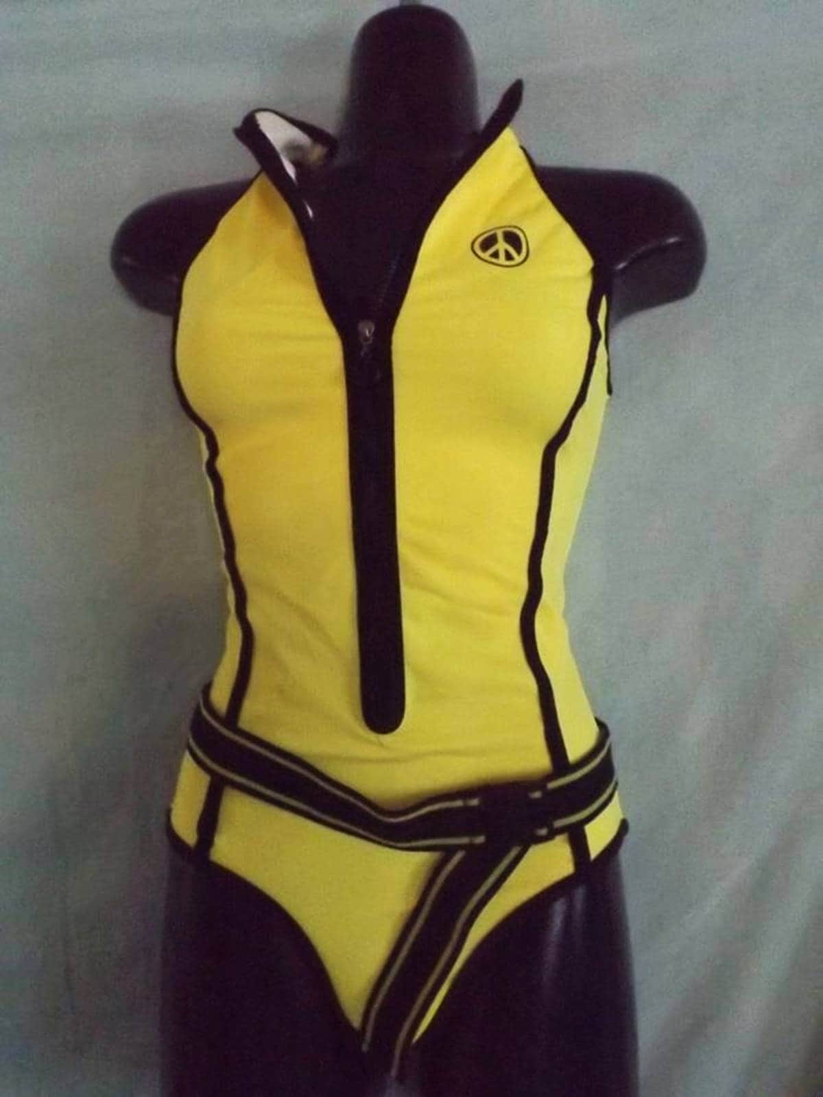 Vintage Venus One Piece Yellow Sport Swimsuit by Venus | Shop THRILLING