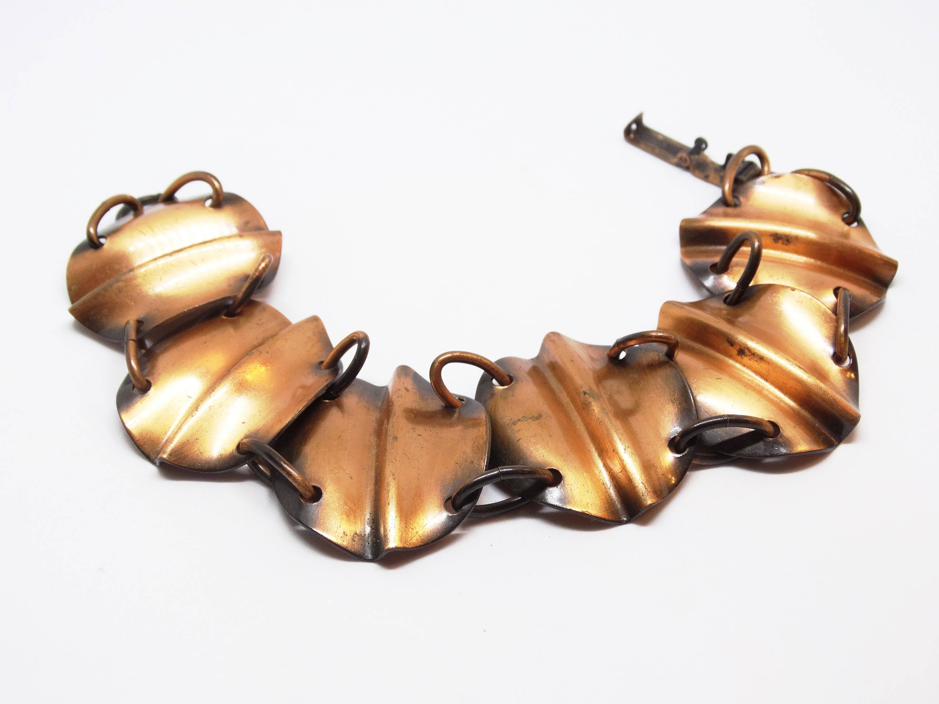 Vintage Modernist Solid Copper Link Bracelet | Shop THRILLING