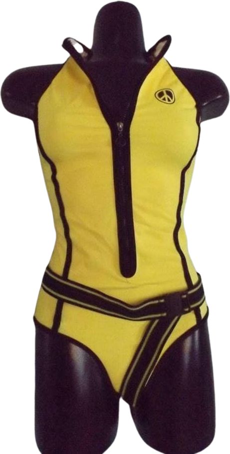 Vintage Venus One Piece Yellow Sport Swimsuit by Venus | Shop THRILLING