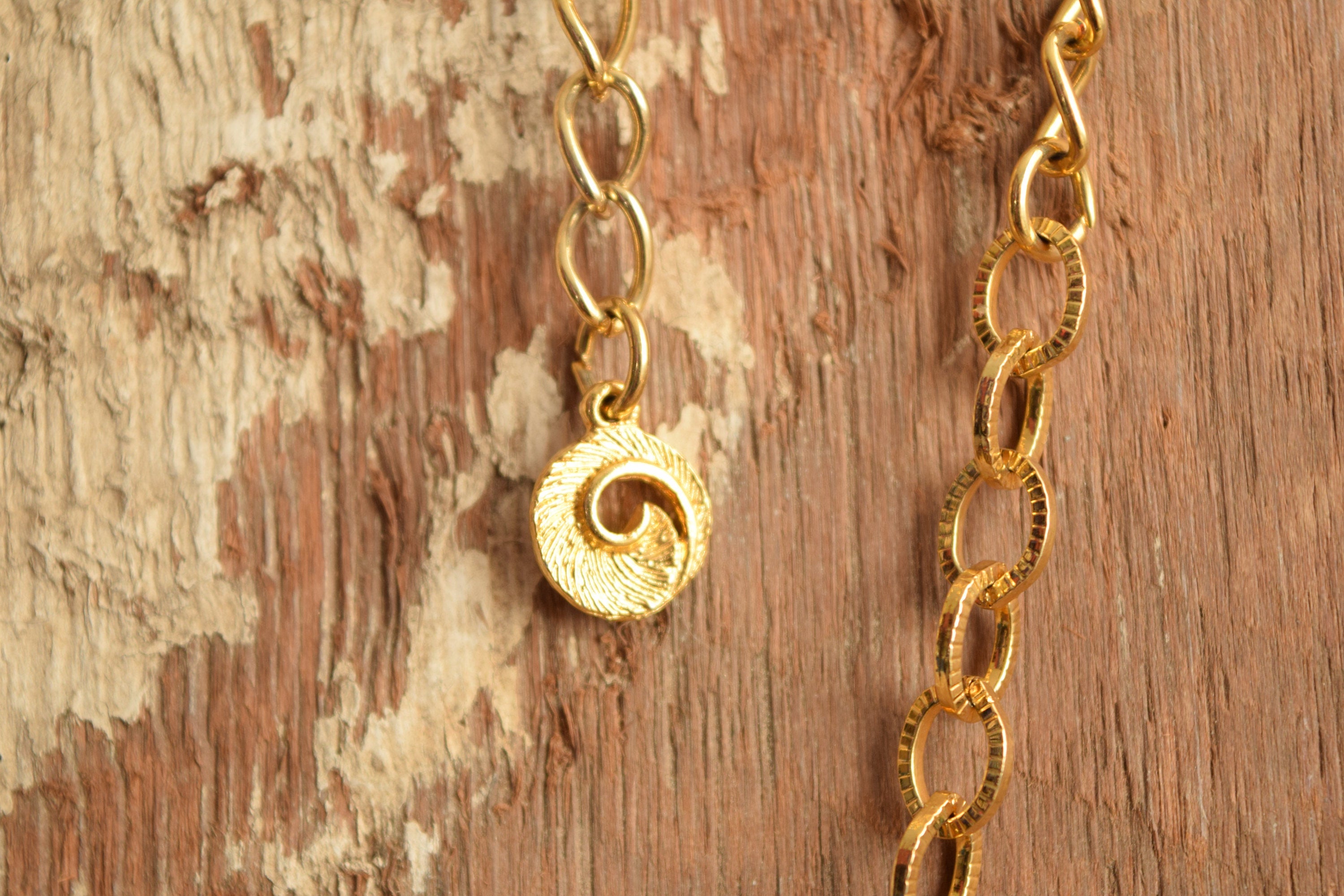 Vintage Gold Toned Ladder Necklace 70s Textured Tiered Necklace | Shop ...