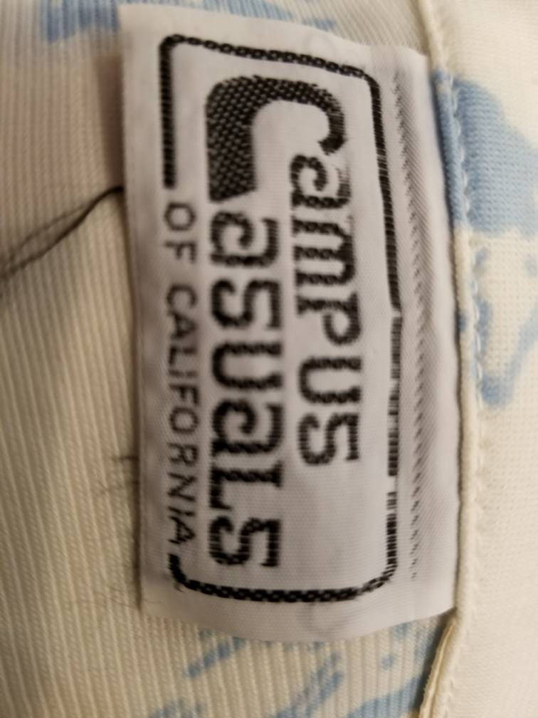 Vintage 70s Collie Dog Shirt Butterfly Collar Disco Blouse 38 By Campus ...