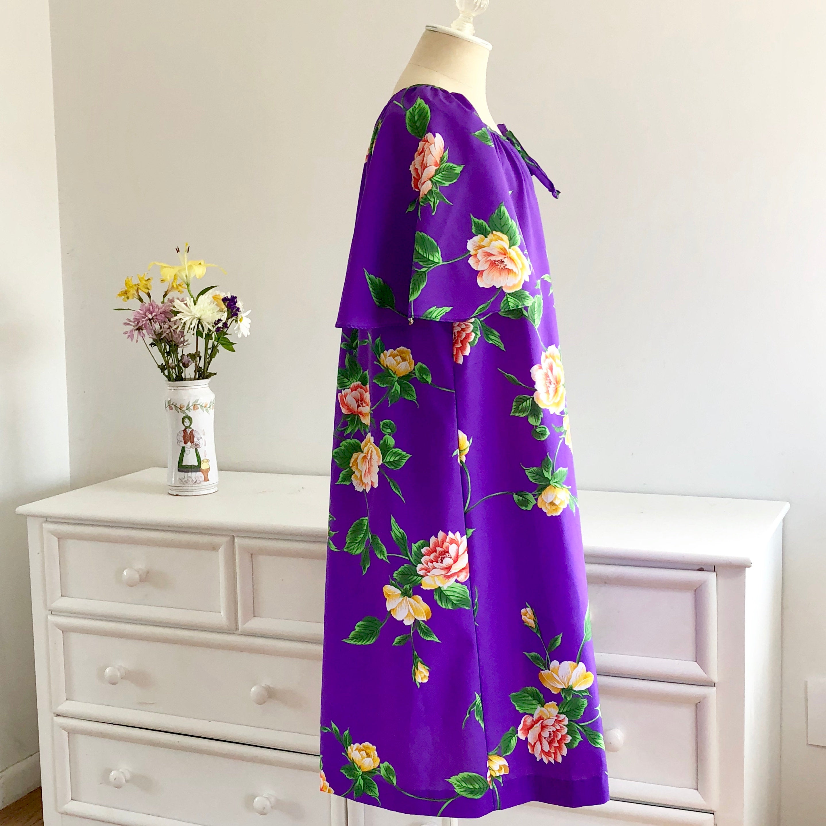 Vintage 70's Purple Floral Muumuu by Hilo Hattie | Shop THRILLING