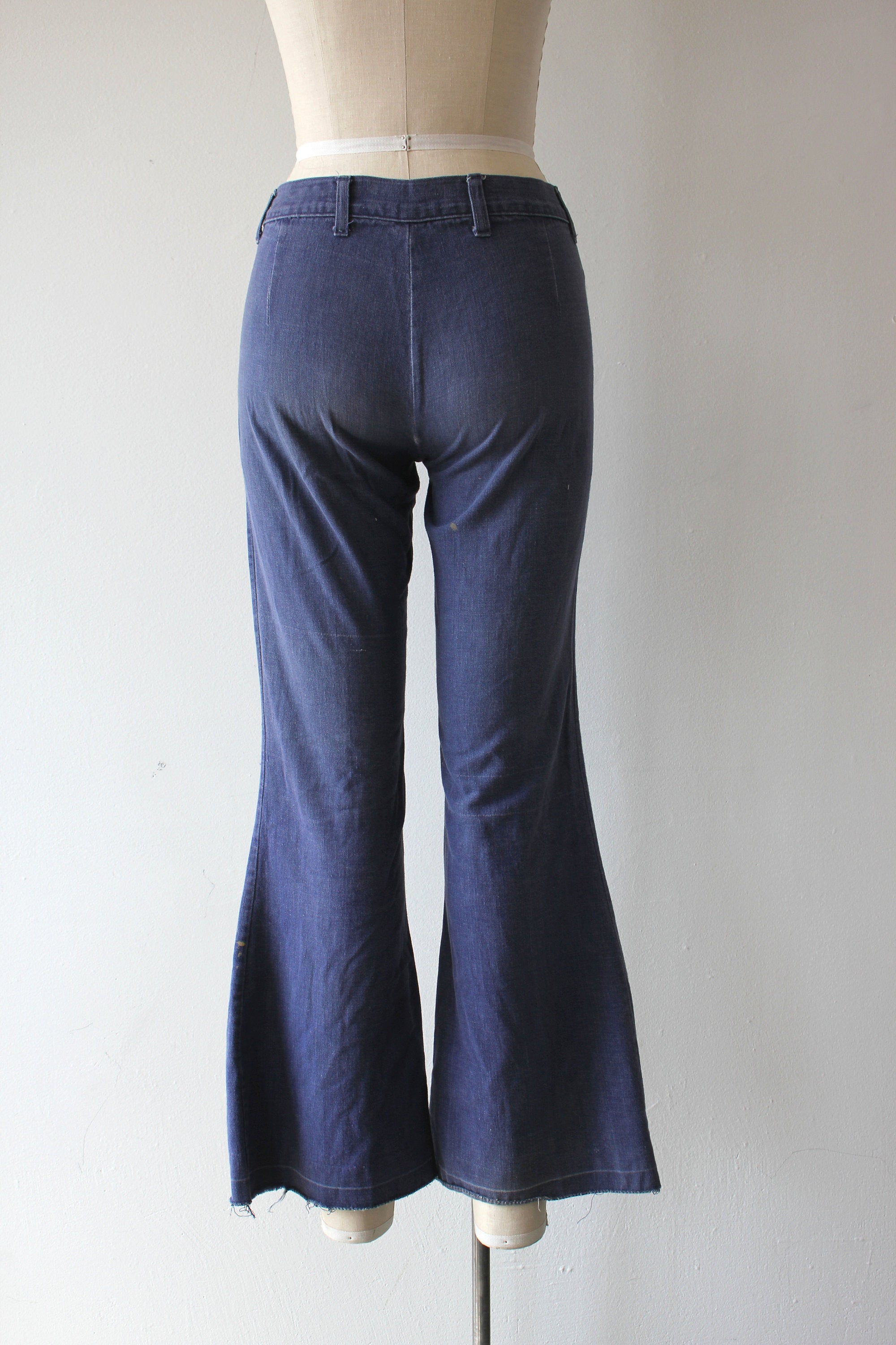 Vintage 60's Multi Button High Waisted Bell Bottom Jeans | Shop THRILLING