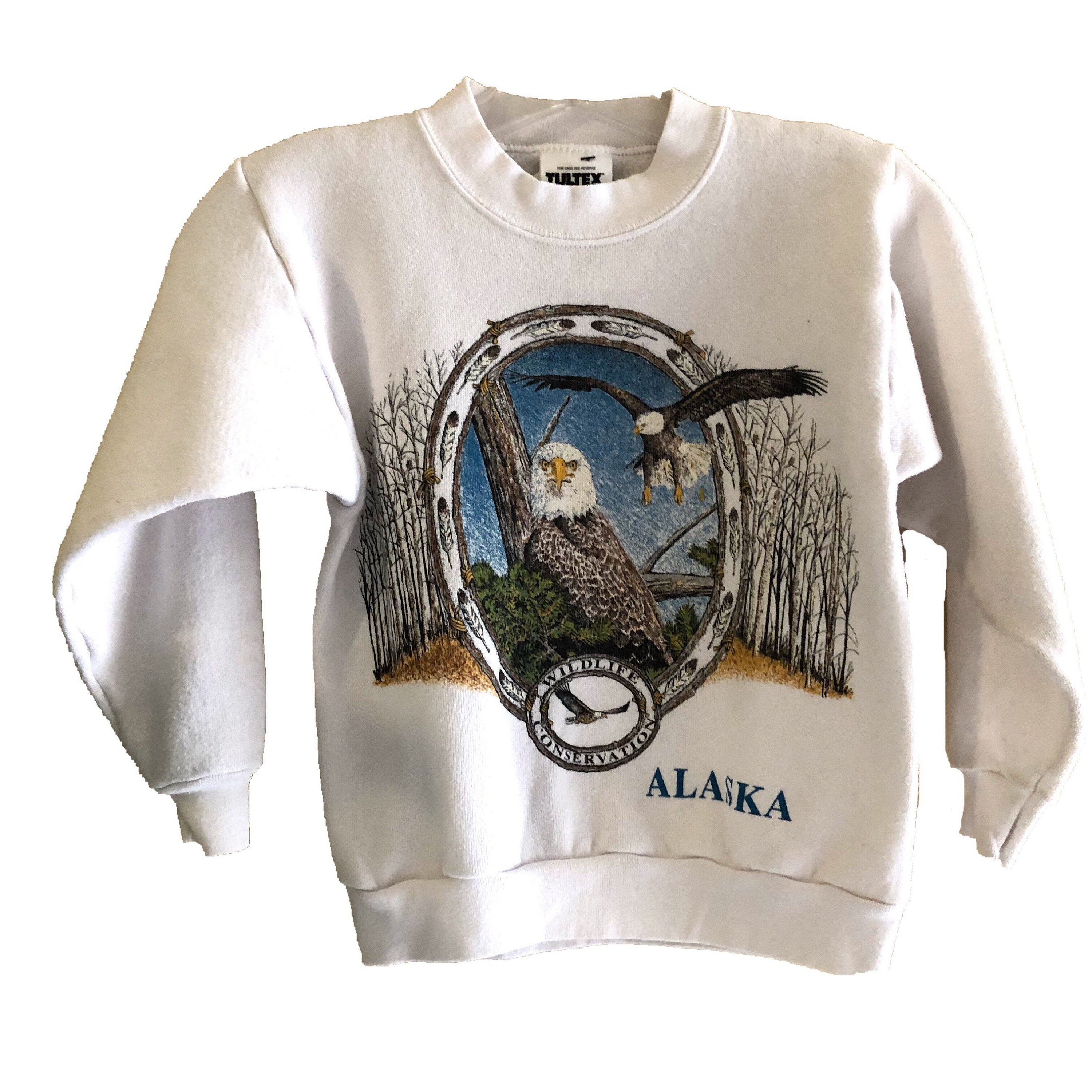 Vintage Kids Eagle White Alaska Pullover Sweatshirt by Tultex | Shop ...