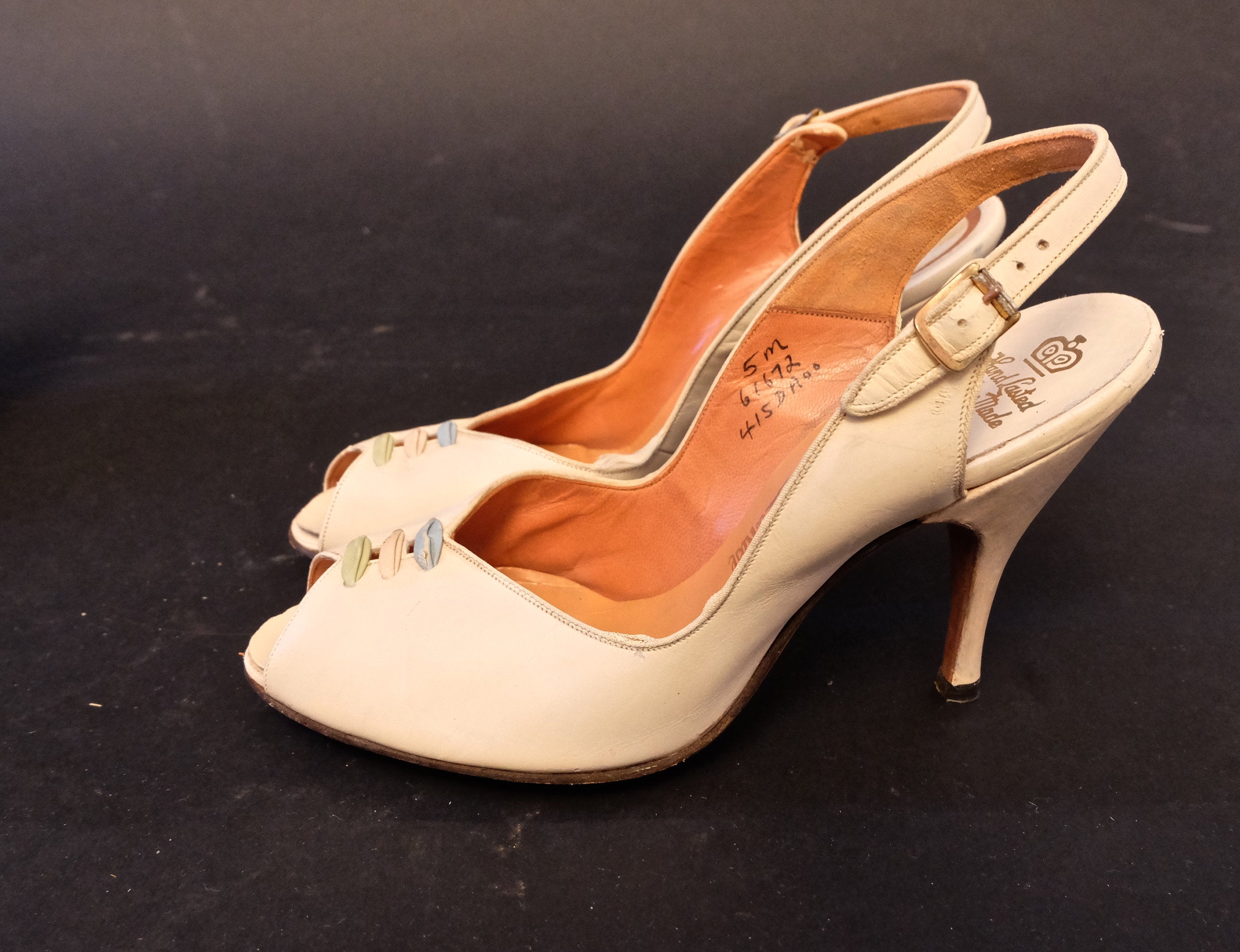 Vintage 50's Deadstock Peep Toe Heels by Joseph Larose | Shop THRILLING