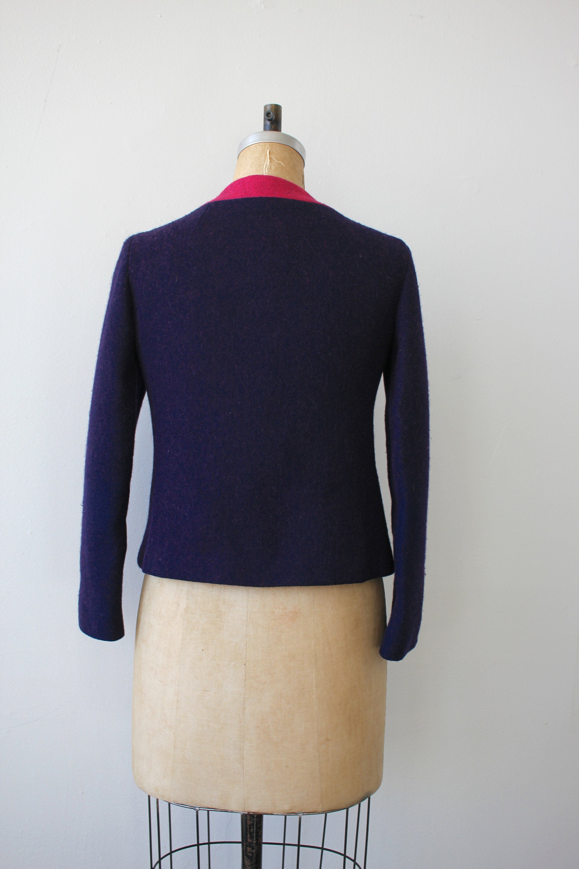 Vintage 60's Double Breasted Purple Wool Suit Jacket by Jacques Heim ...