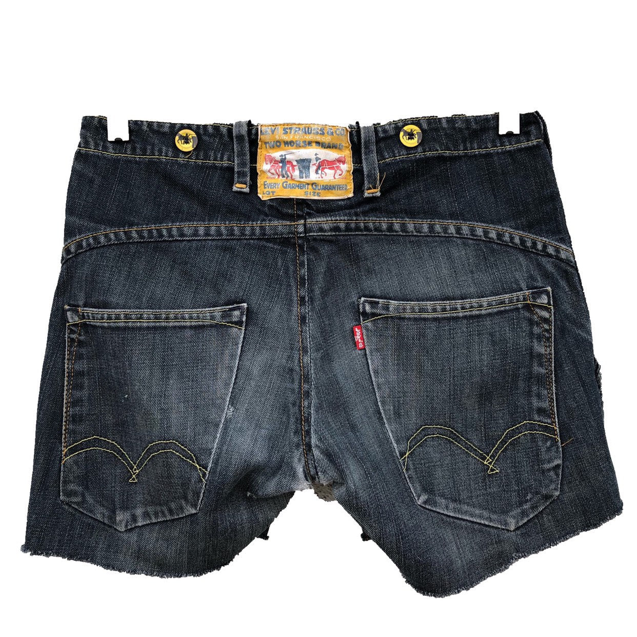 Vintage 70's/90’s Blue High Waisted Cut Up Shorts by Red | Shop THRILLING