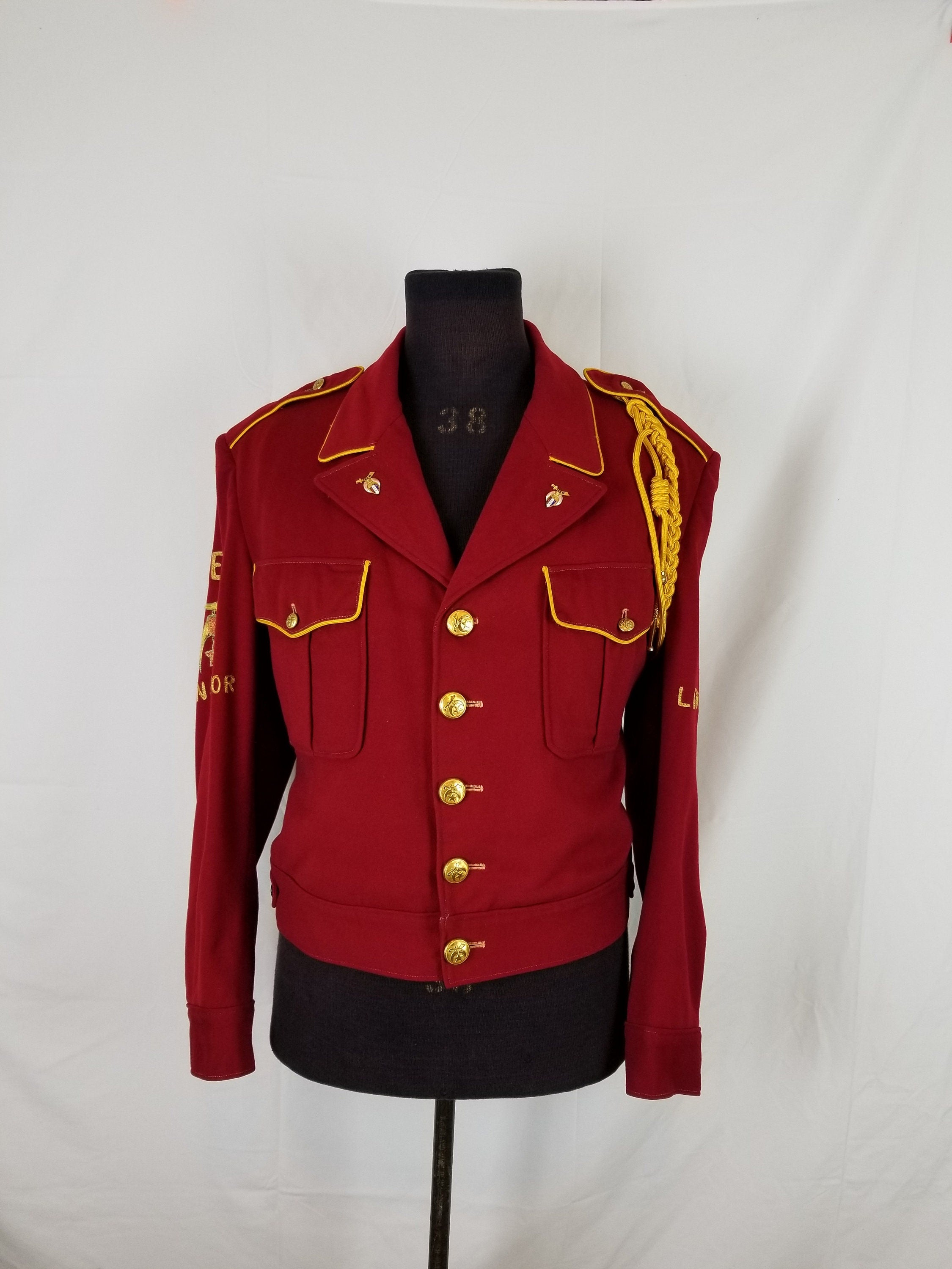 Vintage Burgundy Legion of Honor Jacket by Irem Shrine | Shop THRILLING