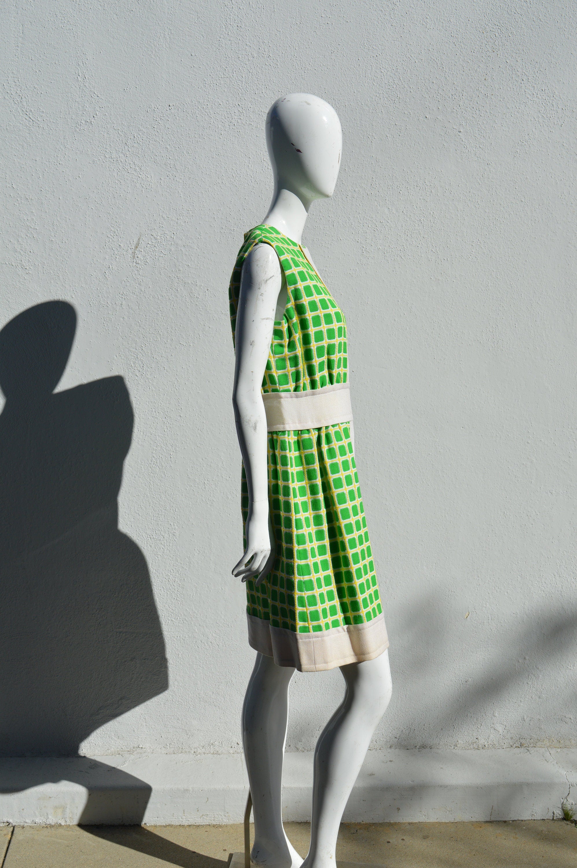 Vintage 70’s Color Check Pattern Checkerboard Dress | Shop THRILLING