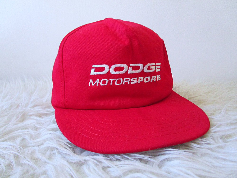 Vintage 90's Dodge Racing Embroidered Motorsports Adjustable Snap Back ...