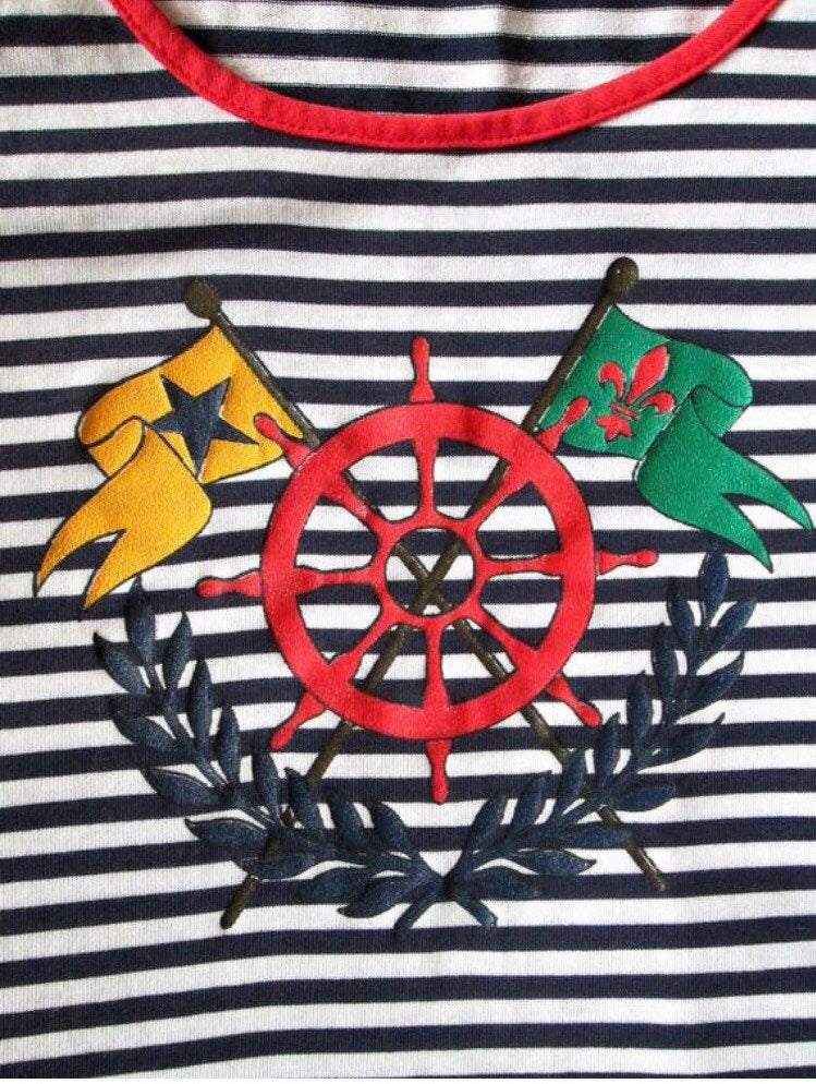 Vintage 90’s Striped Nautical Boat Sailboat Helm Tank Crop Top | Shop ...
