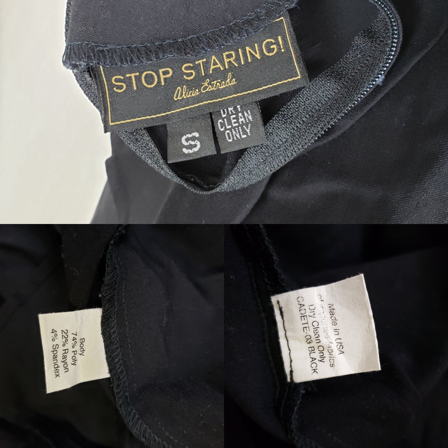 Vintage 90’s Deadstock Black Peplum Wiggle Pencil Pin Up Dress by STOP ...