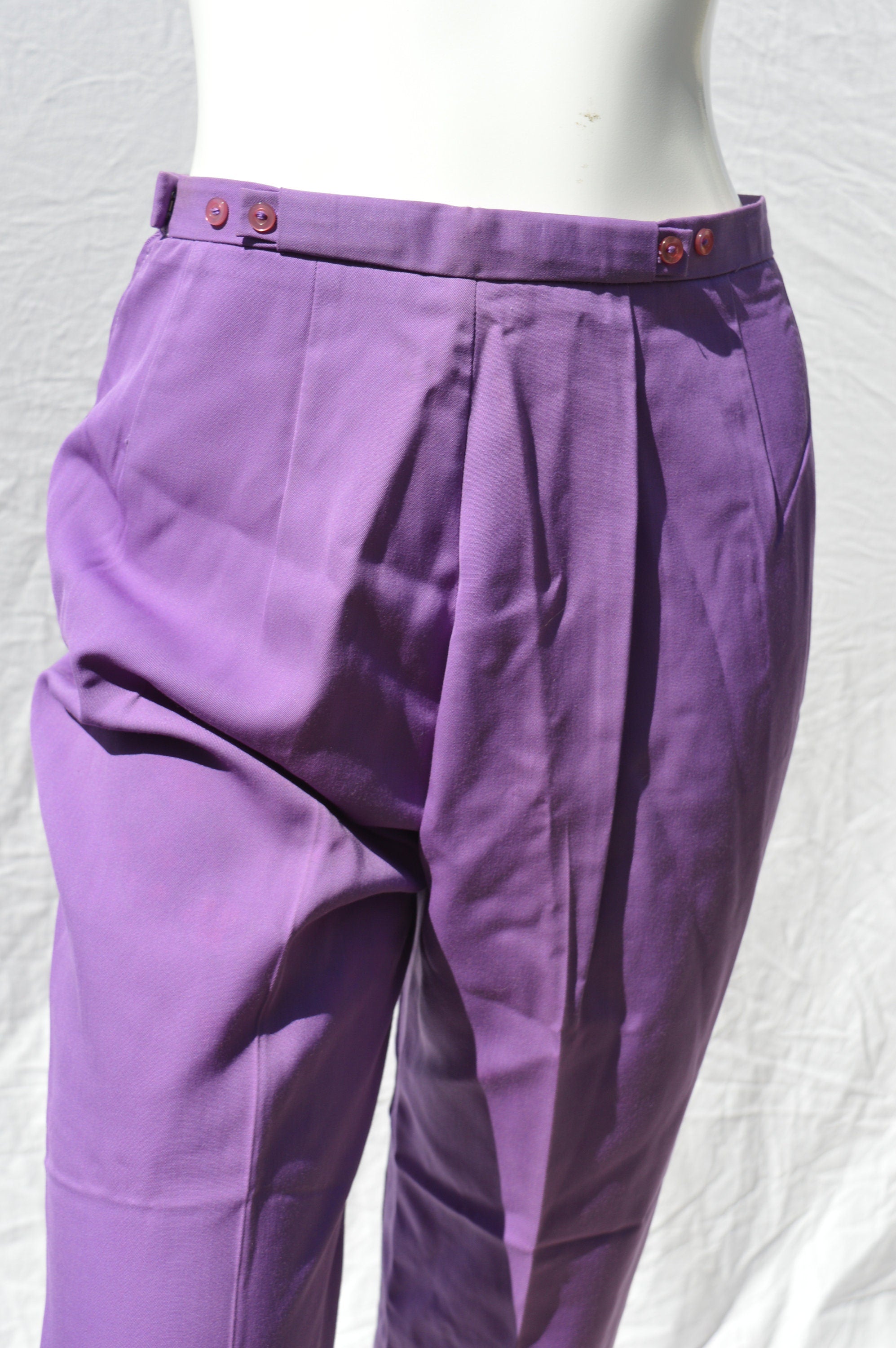 Vintage Dead Stock Never Worn 60s Mod Capri Pants Clam Diggers Purple ...
