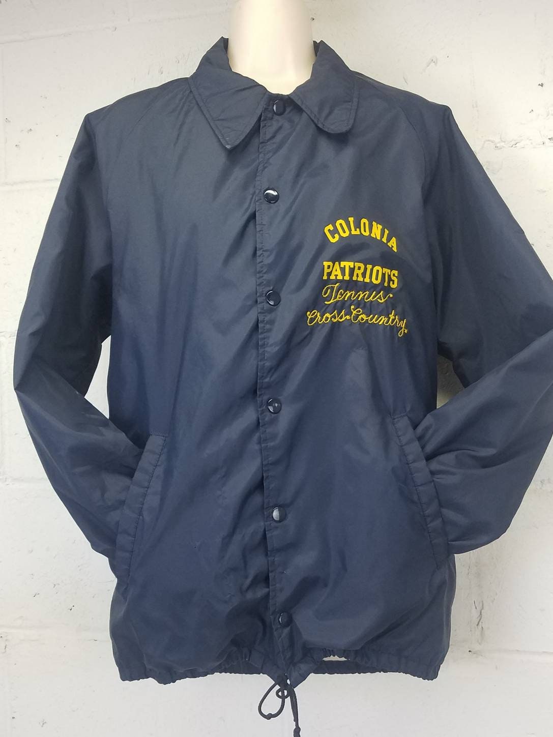 Vintage Windbreaker Jacket Chain Stitch Embroidery Sports Jacket Colon ...