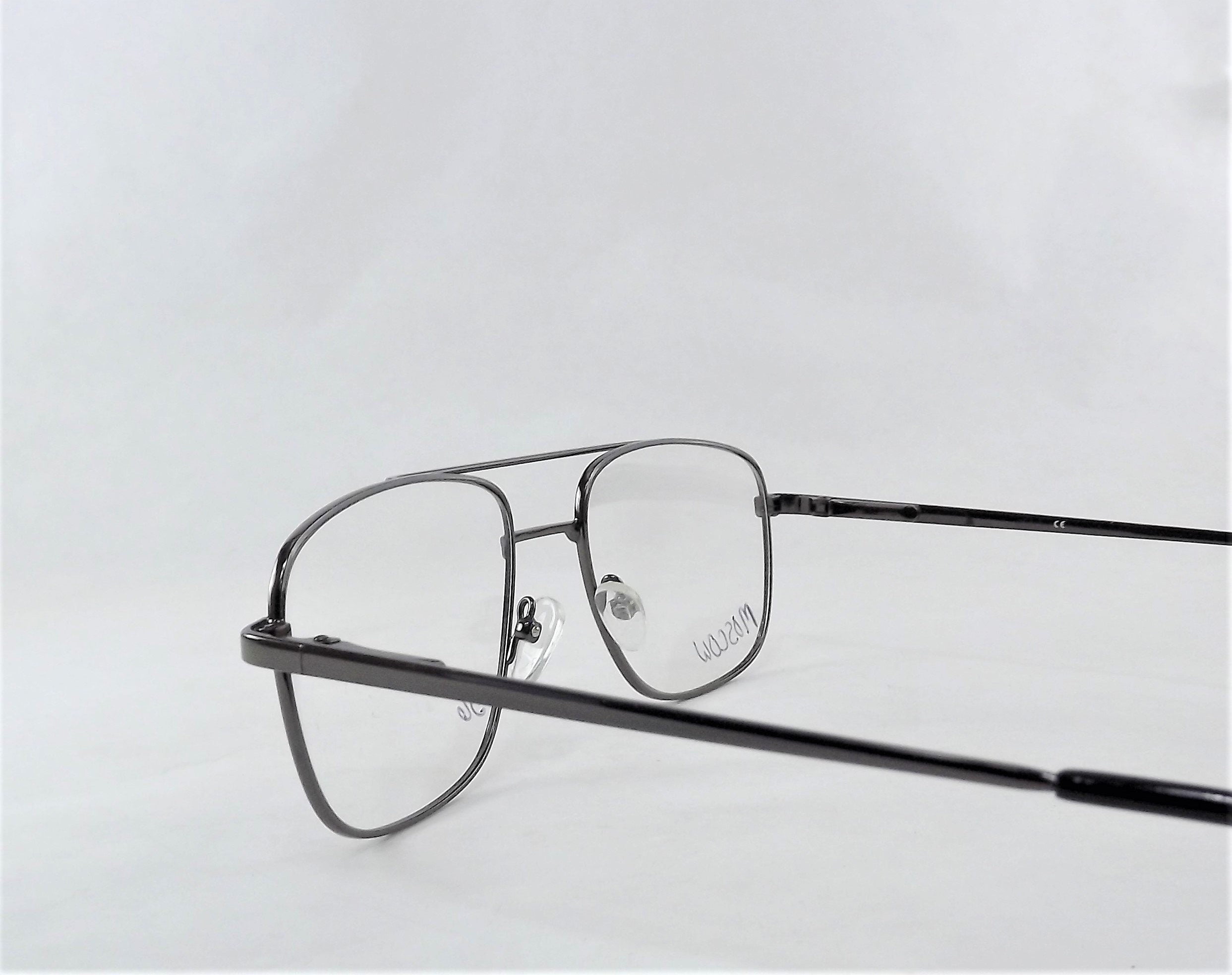 Vintage 90’s Black Dark Silver Metal Square Frame | Shop THRILLING