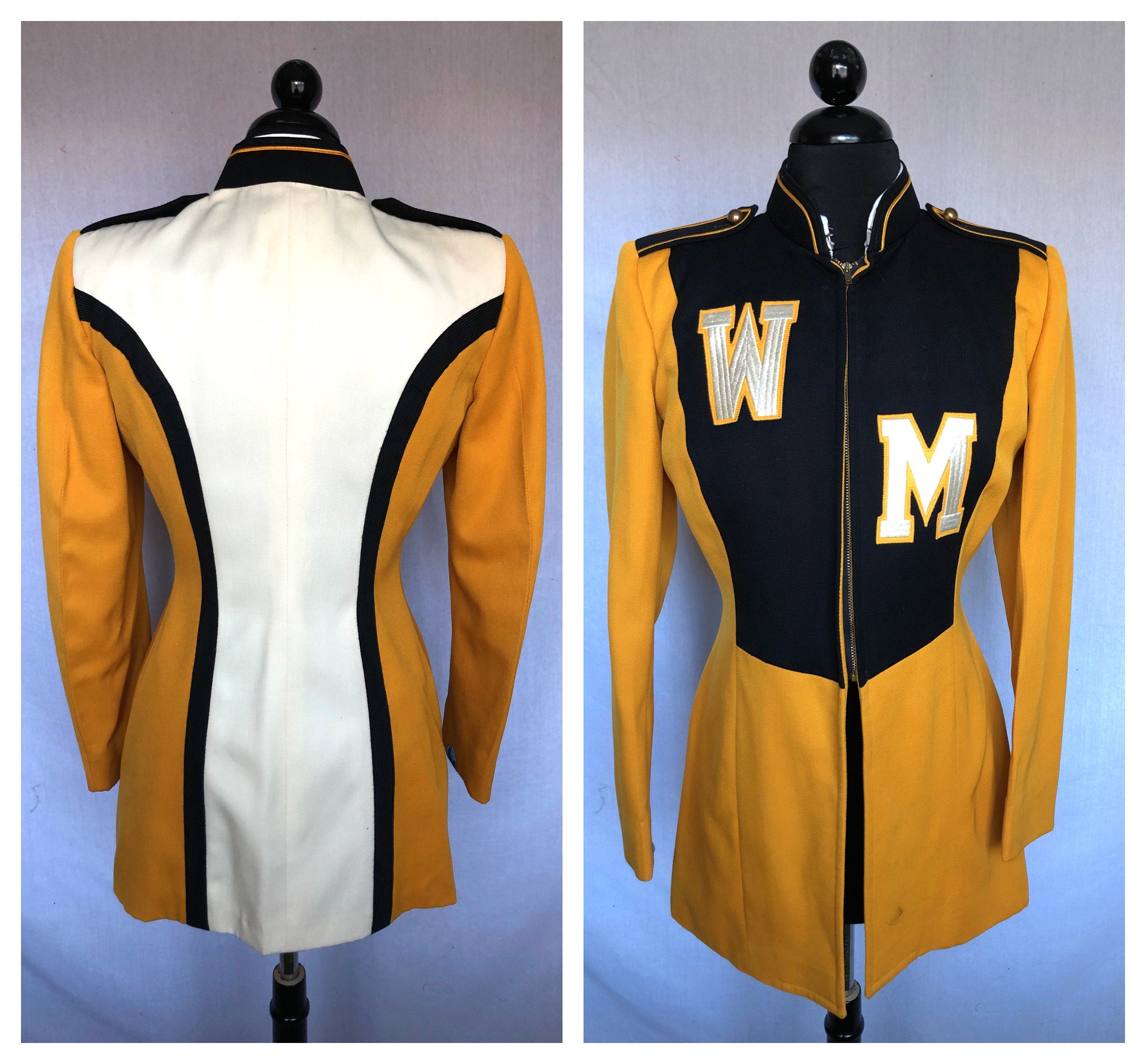 Vintage 70s Golden Yellow Marching Band Military Jacket Uniform by Sta ...