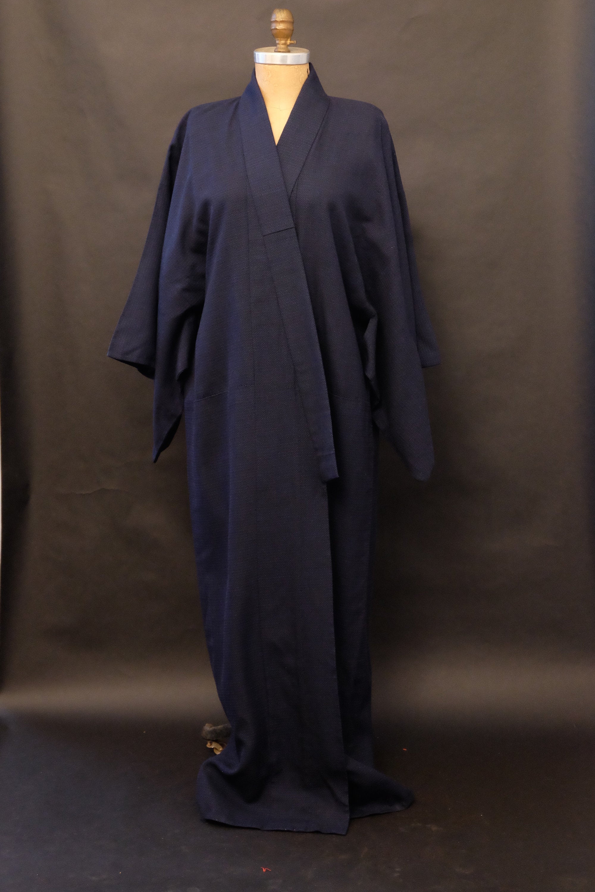 Vintage Men's Thick Navy Blue Japanese Kimono | Shop THRILLING