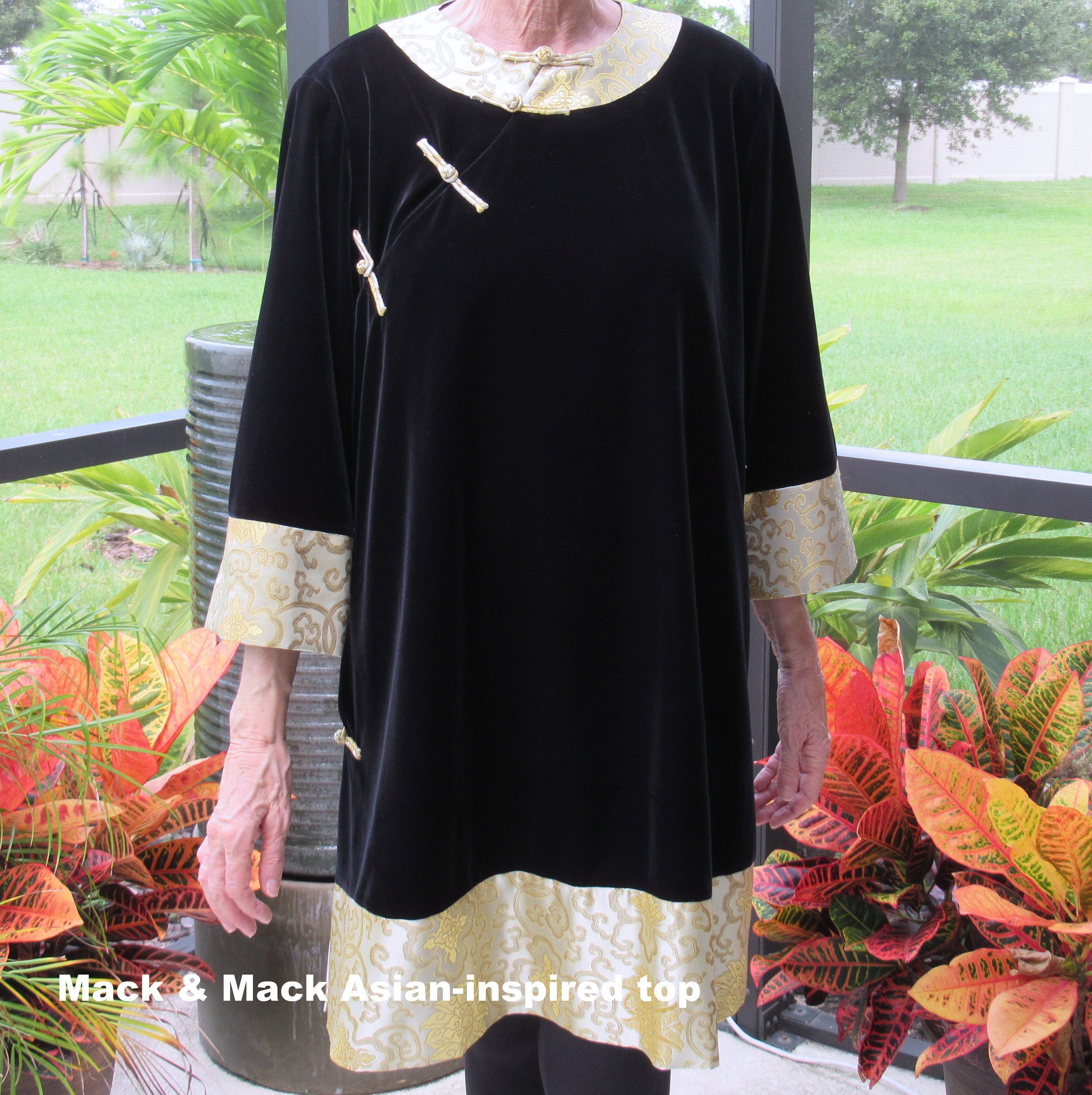 Vintage Ml Tunic Length Top Mack and Mack Velvet Style Wpaper Hang Tag ...