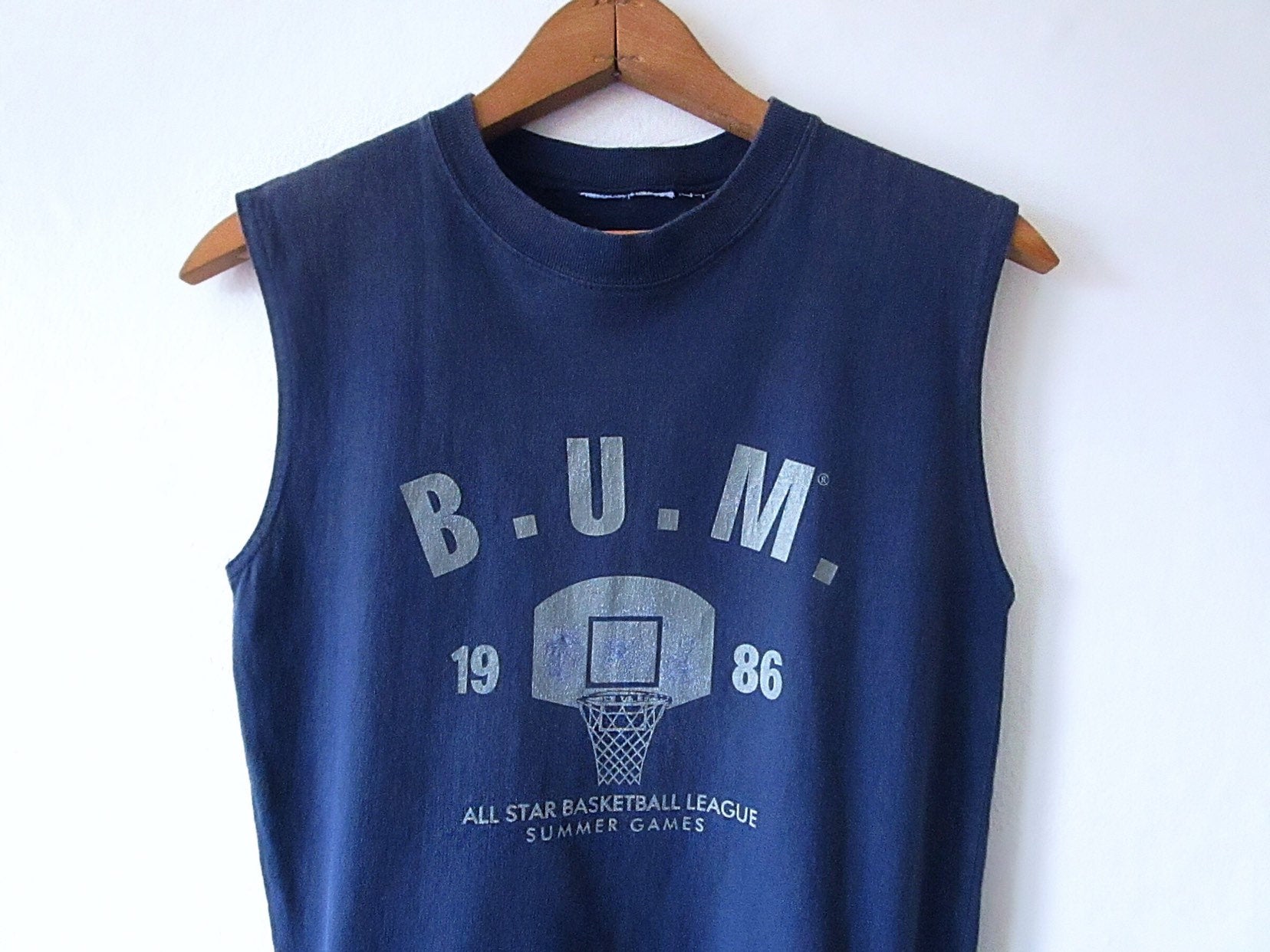 Vintage 90's All Star Basketball Athletic League Muscle Tank Top by Bum ...