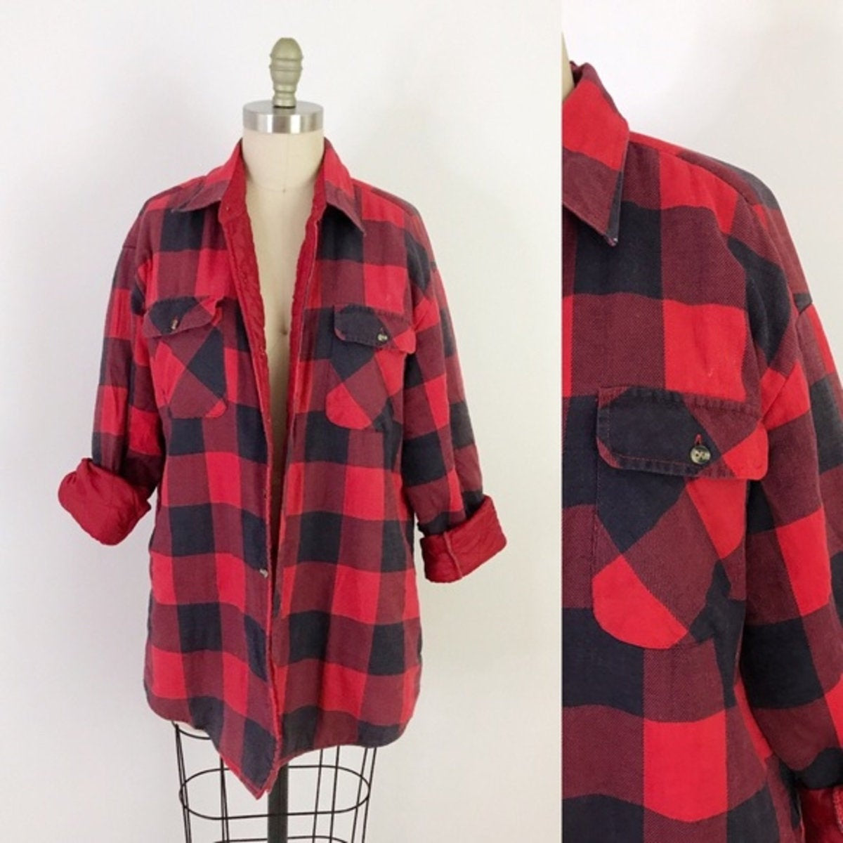 Vintage 70's Buffalo Plaid Shirt Jacket | Shop THRILLING