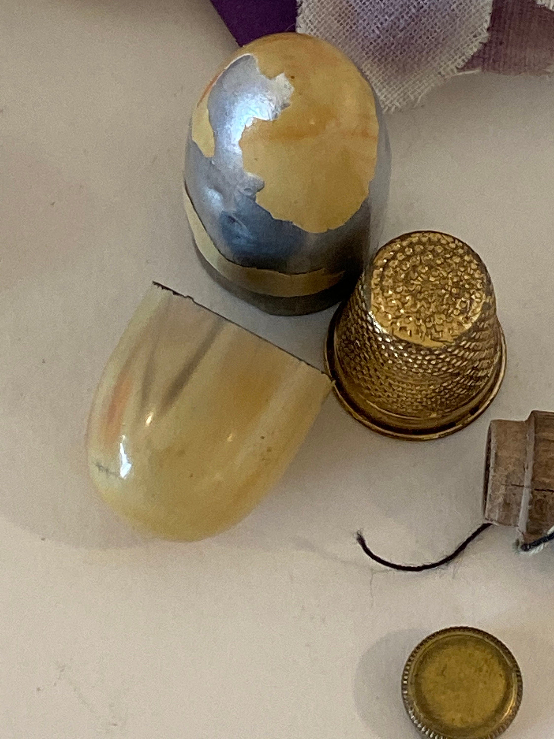 Vintage Antique Brass Thimble Sewing Kit | Shop THRILLING