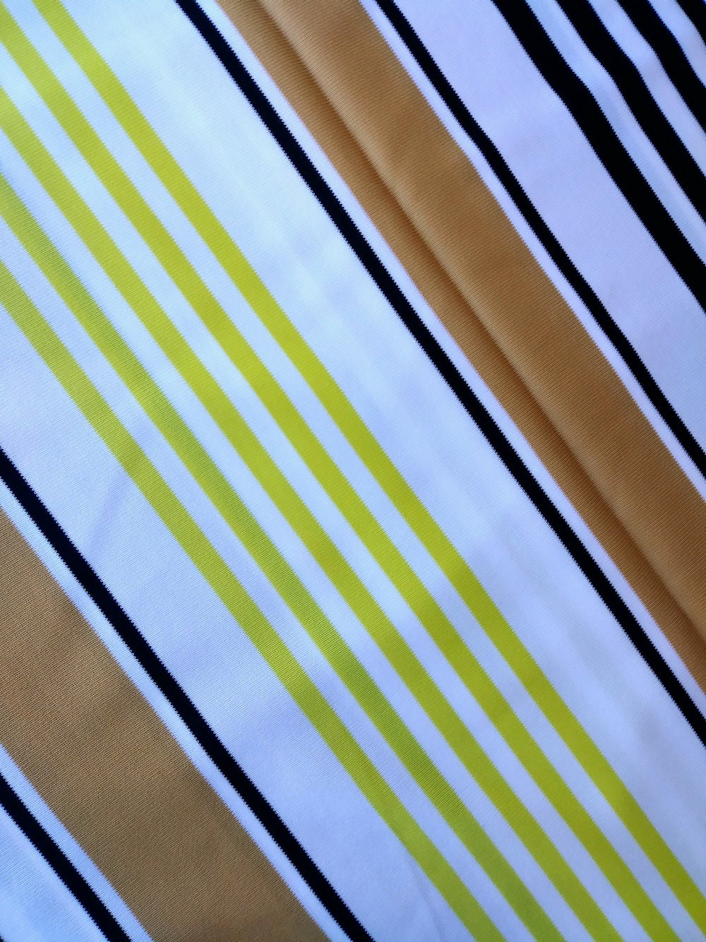 Vintage 70s Striped Double Knit Polyester Fabric | Shop THRILLING