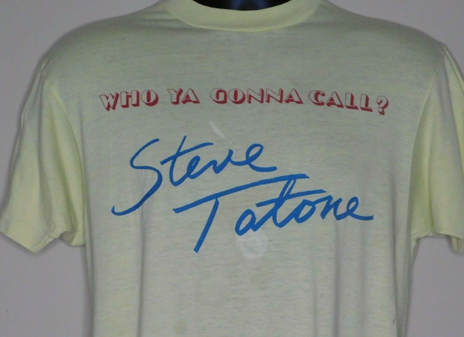 Vintage Who You Gonna Call? Steve Tatone T-Shirt Single Stitch | Shop ...