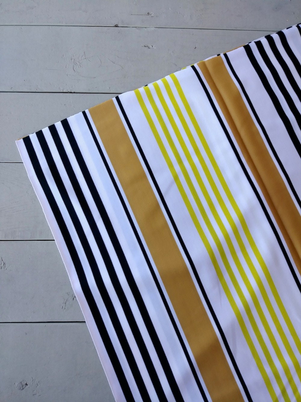 Vintage 70s Striped Double Knit Polyester Fabric | Shop THRILLING