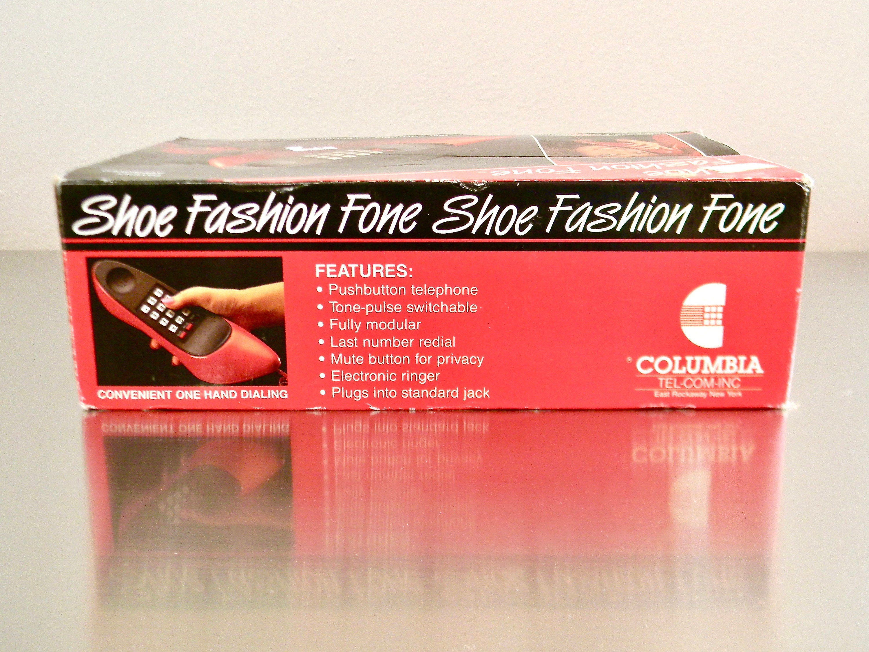 Vintage 80s Lipstick Red High Heeled Fashion Pump Shoe Phone | Shop ...