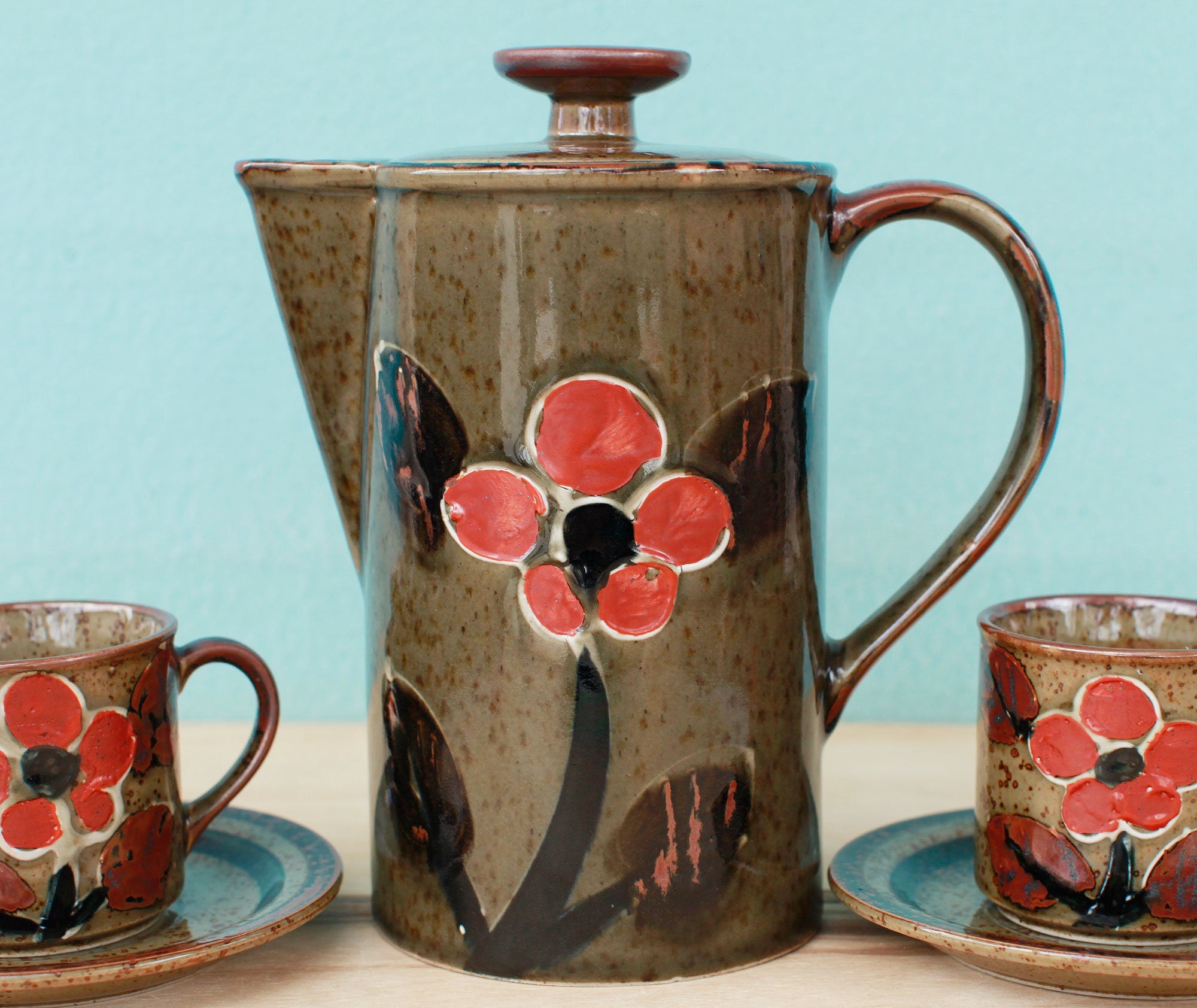 Vintage Mid Mod Stoneware Coffee Set | Shop THRILLING