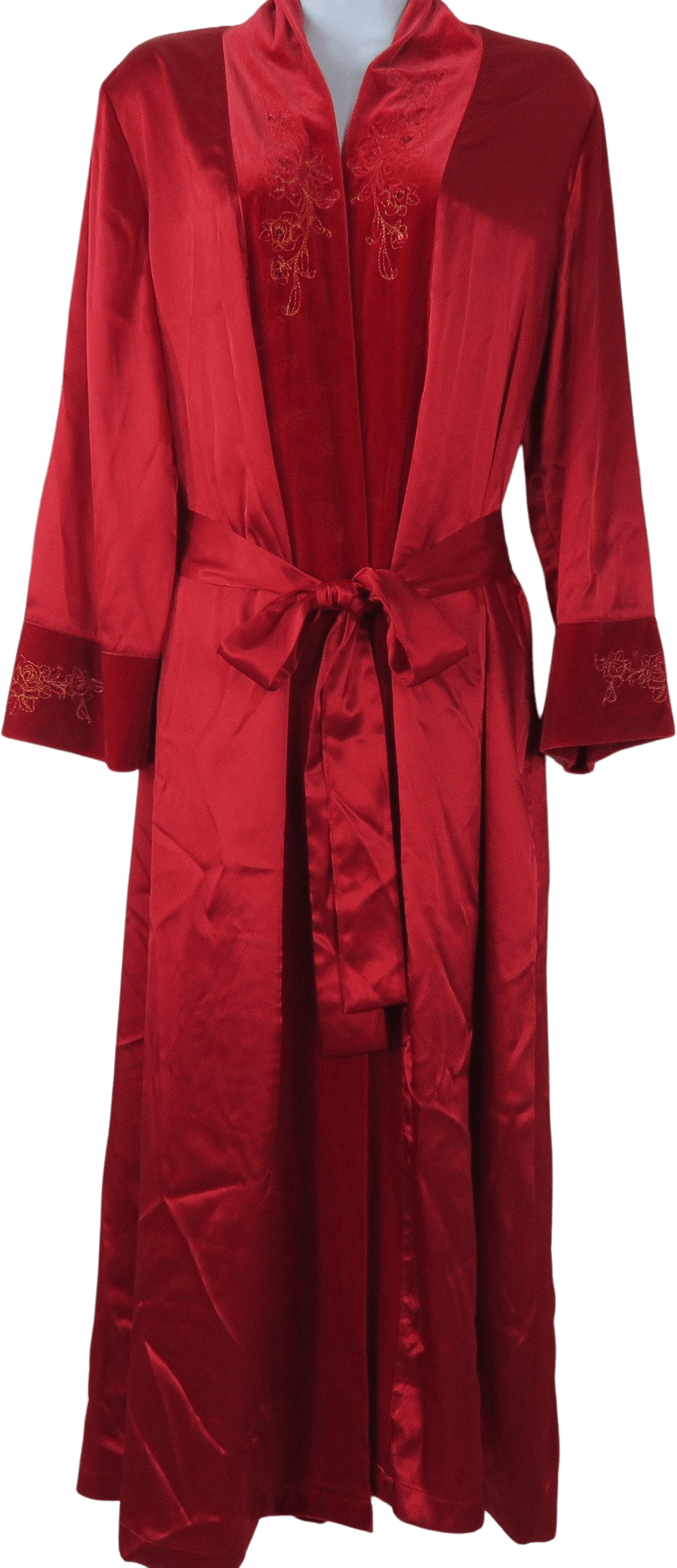 Vintage 90’s Long Red Dressing Robe by Morgan Taylor Intimates | Shop ...