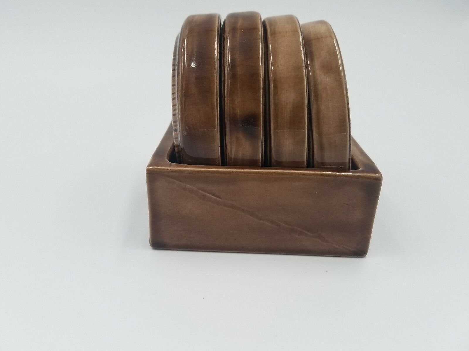 Vintage Duncan Enterprises Ceramic Coasters Holder 4 Seasons Farm ...