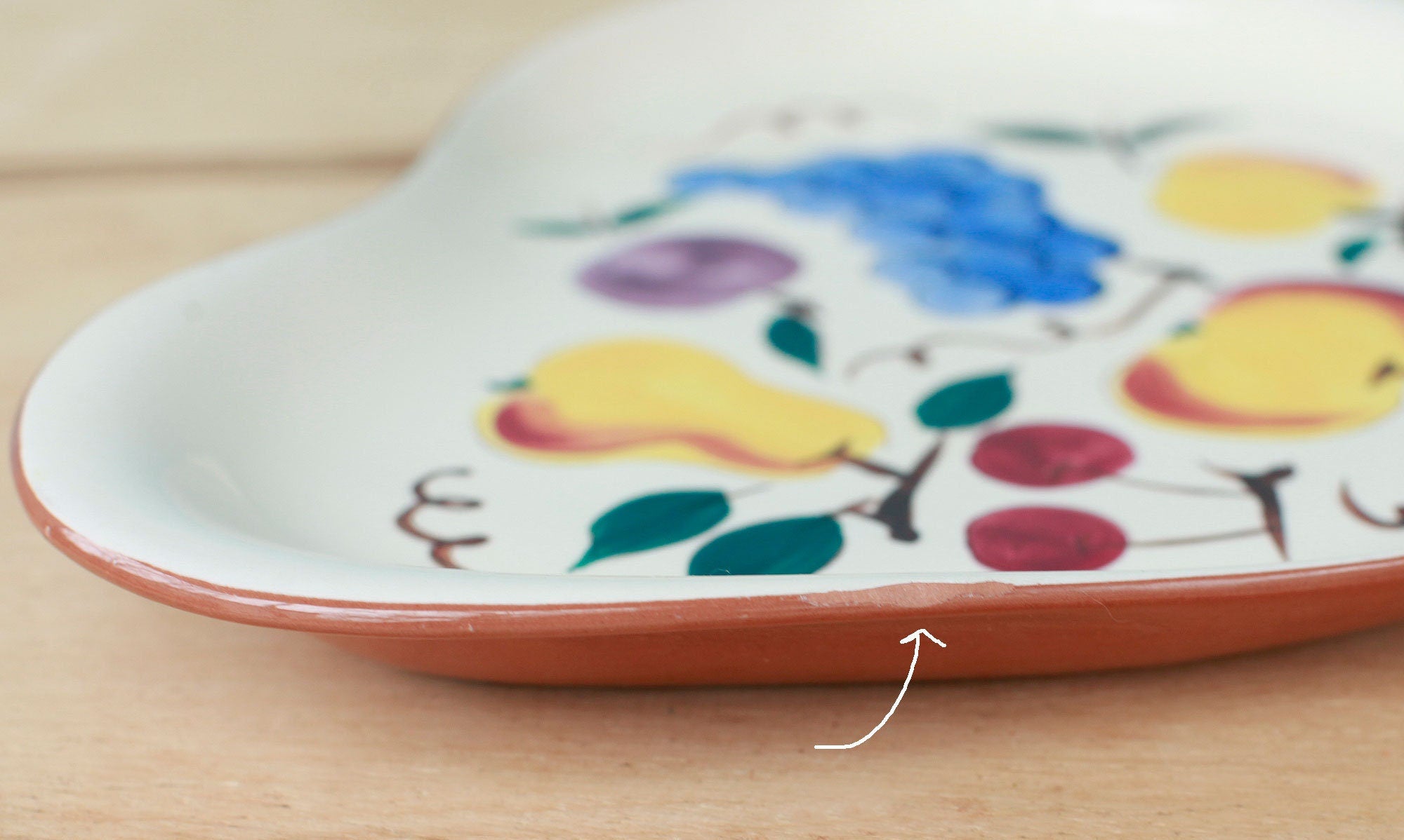 Vintage Stangl Pottery Fruit Pattern Platter Large Kidney Shaped ...