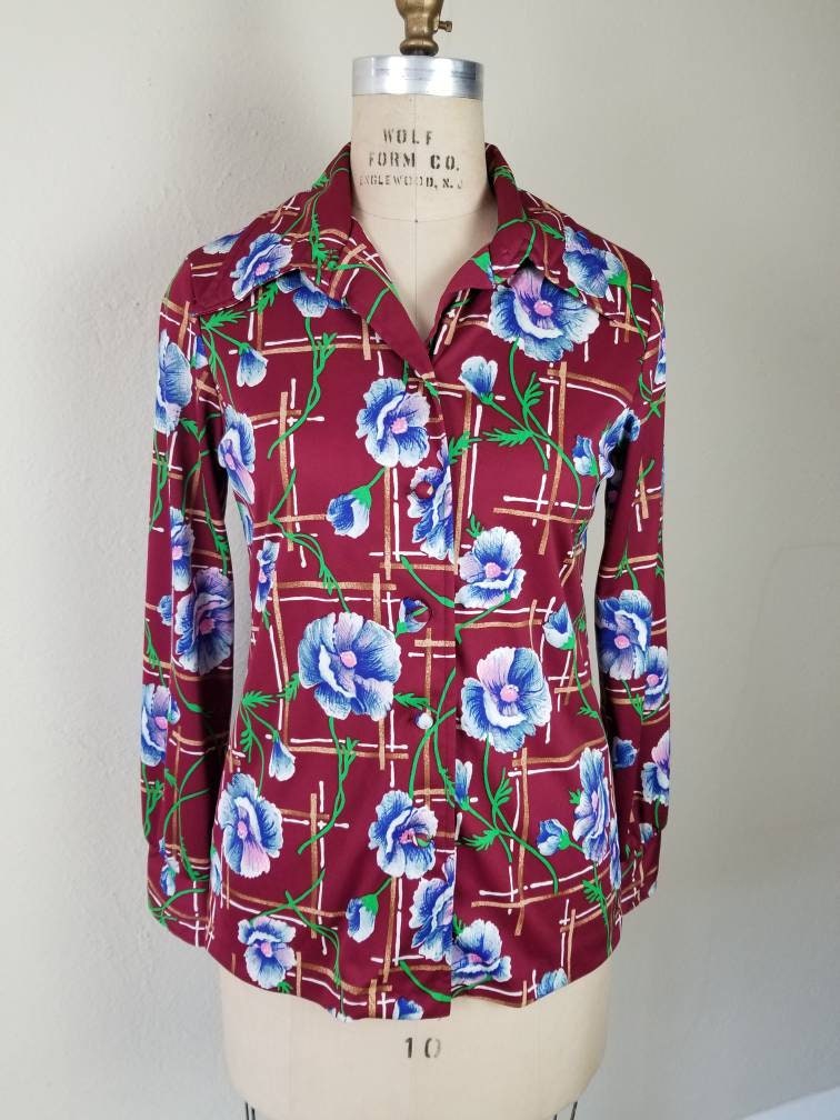 Vintage 70s Butterfly Collar Blouse by Fortrec | Shop THRILLING