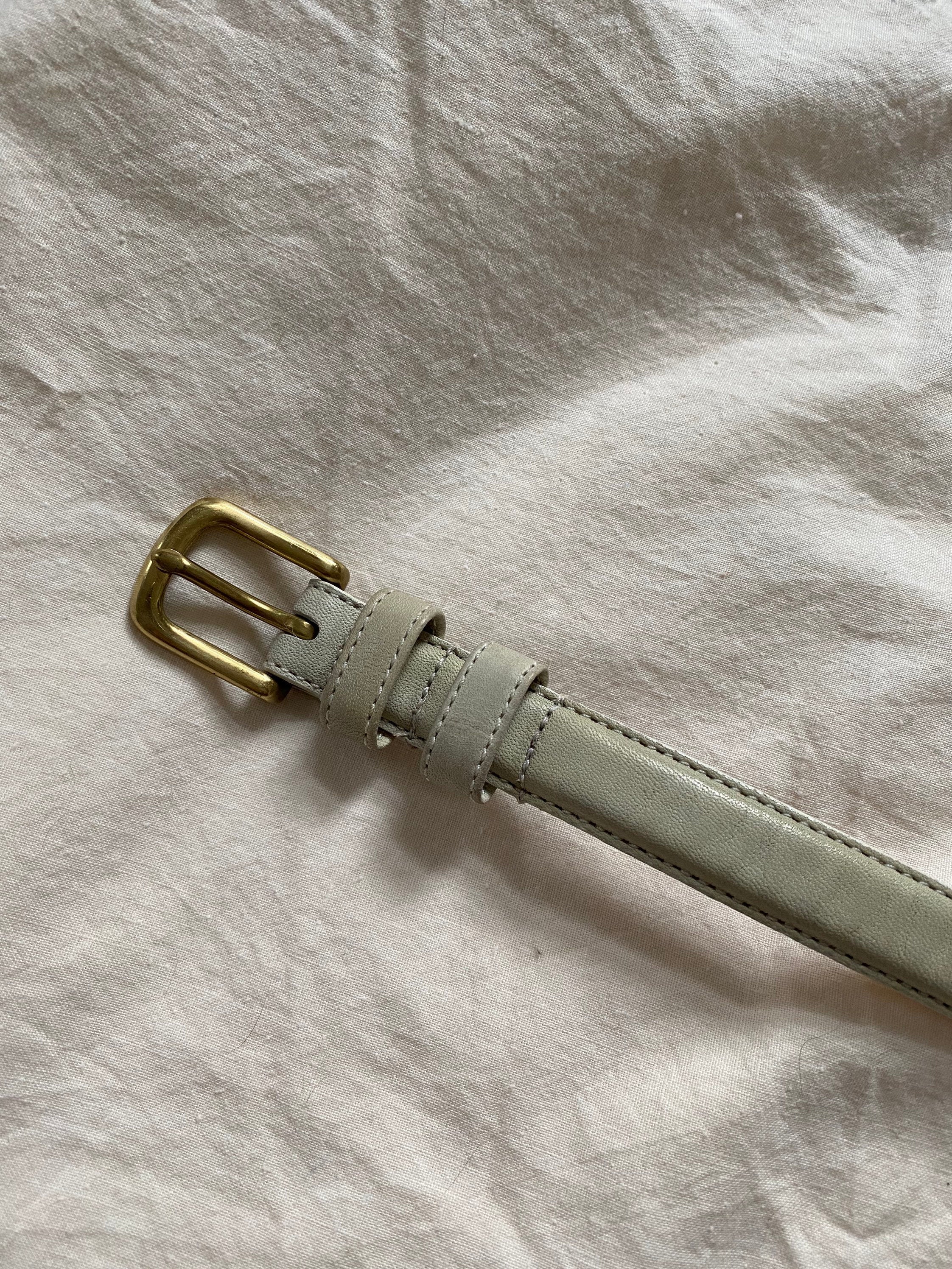 Vintage Light Green Leather Belt | Shop THRILLING